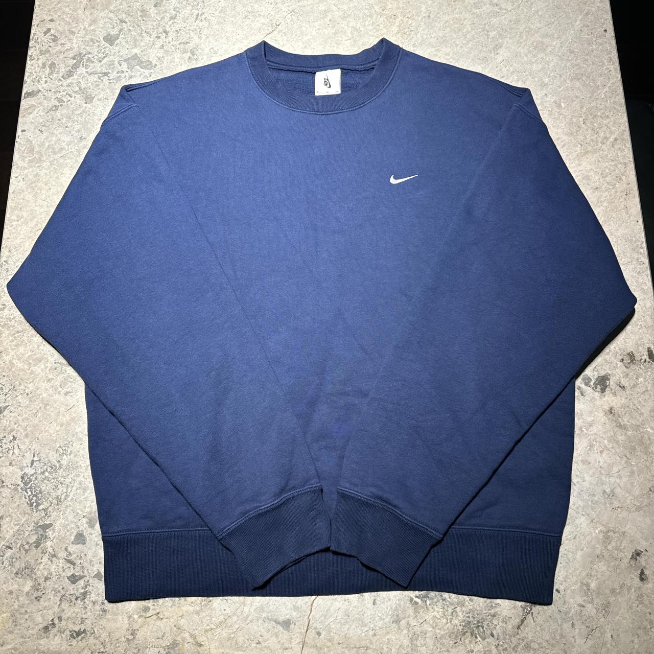 Nike Solo Swoosh Crewneck Navy, Medium Great... - Depop