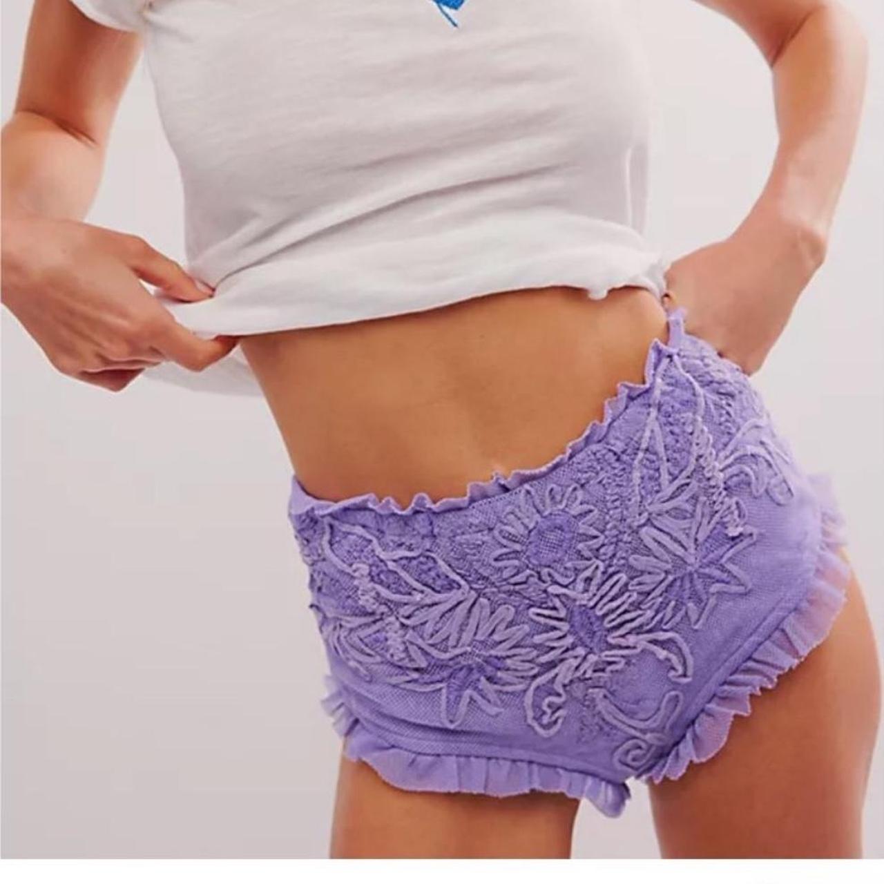 FREE PEOPLE In Bloom Bloomer Shorts Lilac detail... | Depop