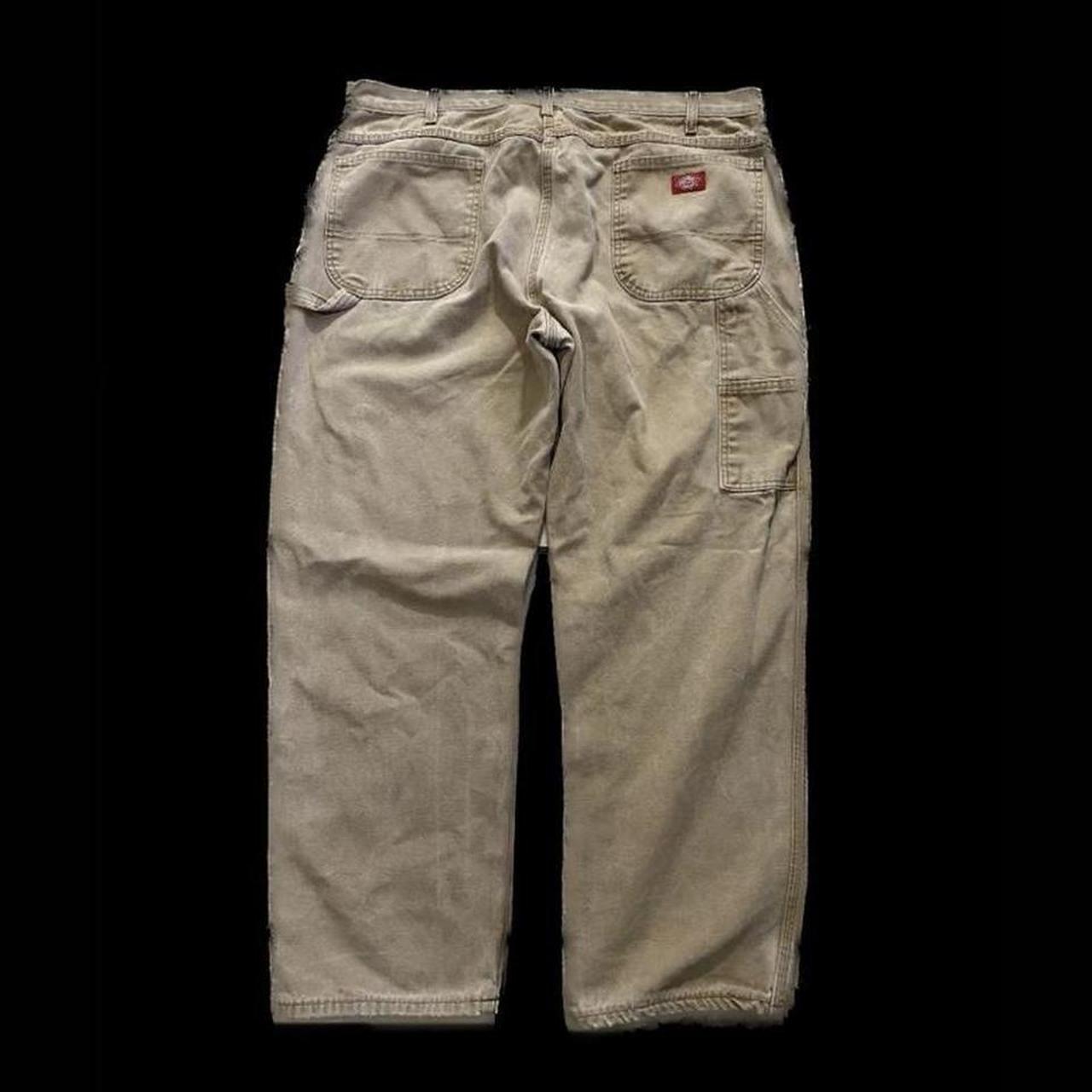 DICKIES BAGGY KHAKI CARPENTER PANTS SIZE 40x32 IF... - Depop
