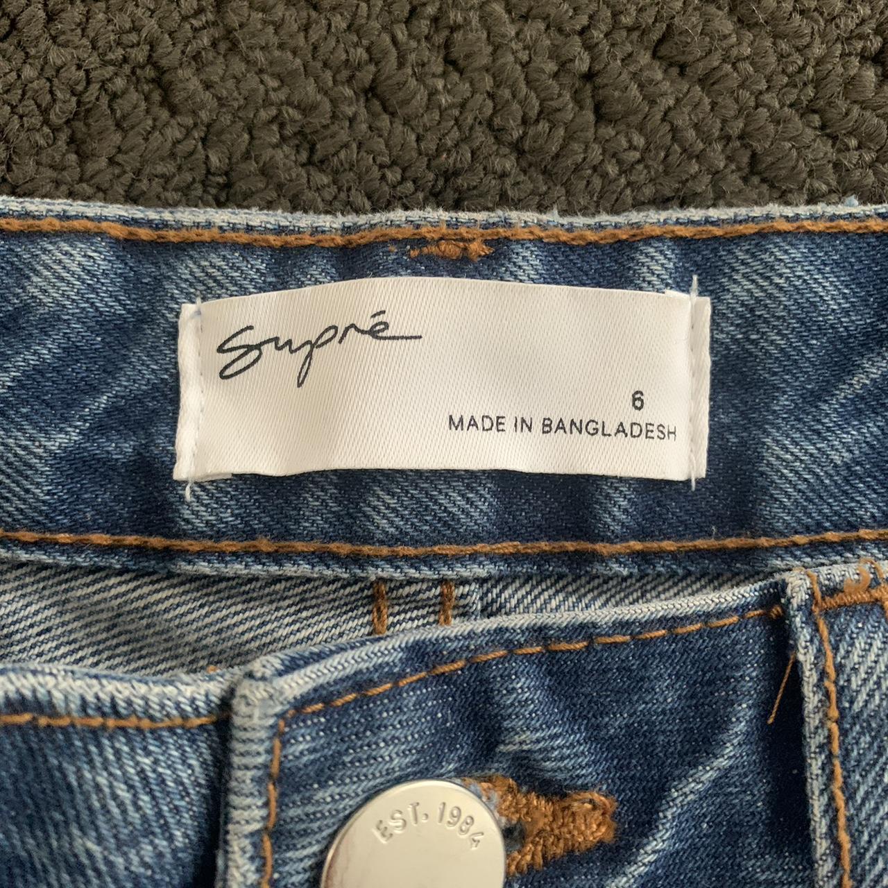 Size 6 Supré Low Rise Jeans in blue. Fits size 6-8.... - Depop