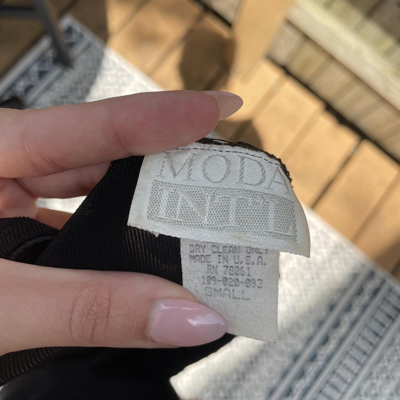 Vintage moda international fitted black maxi... - Depop