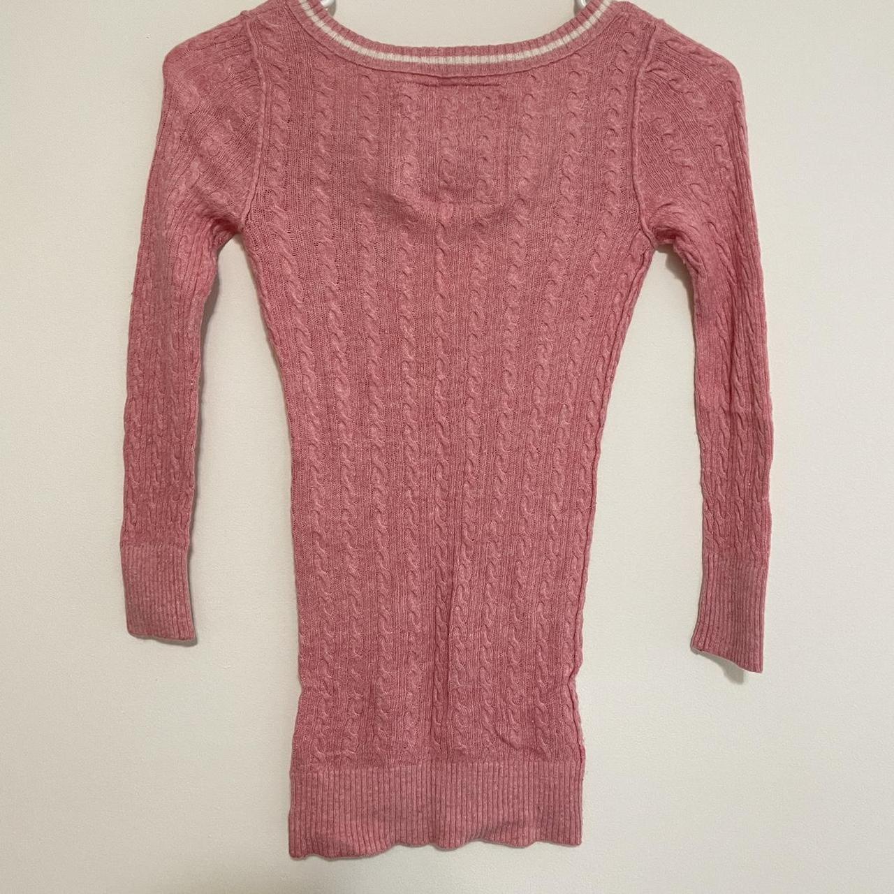 Vintage y2k pink Abercrombie & fitch sweater Size... - Depop