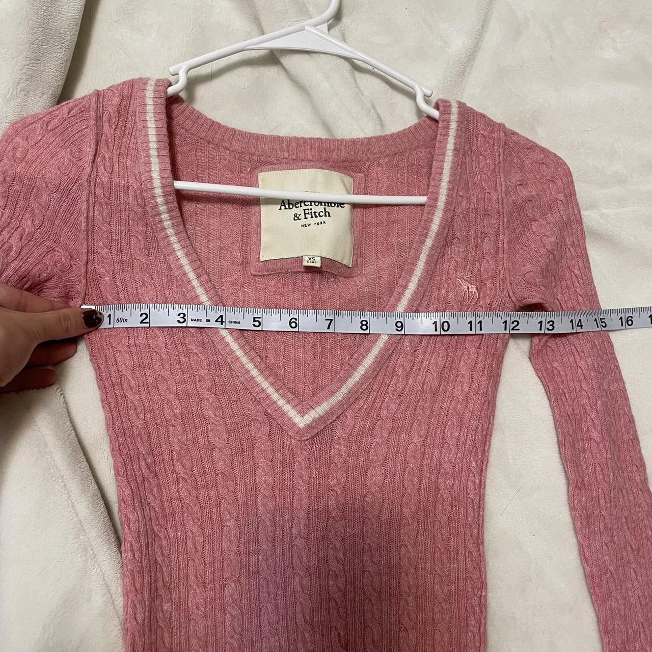 Vintage y2k pink Abercrombie & fitch sweater Size... - Depop