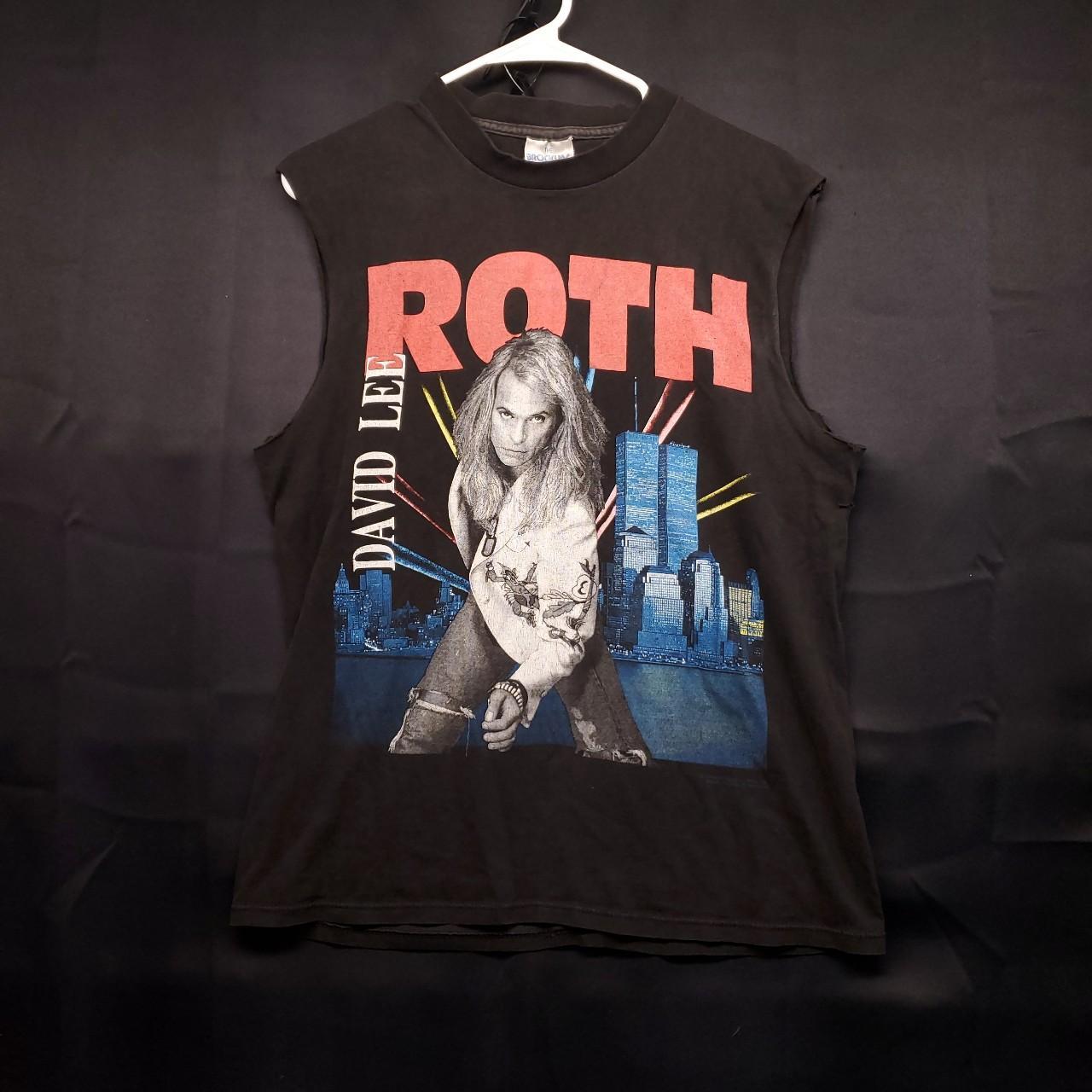 Vtg Single Stitch David Lee Roth 1991 Band T-Shirt... - Depop