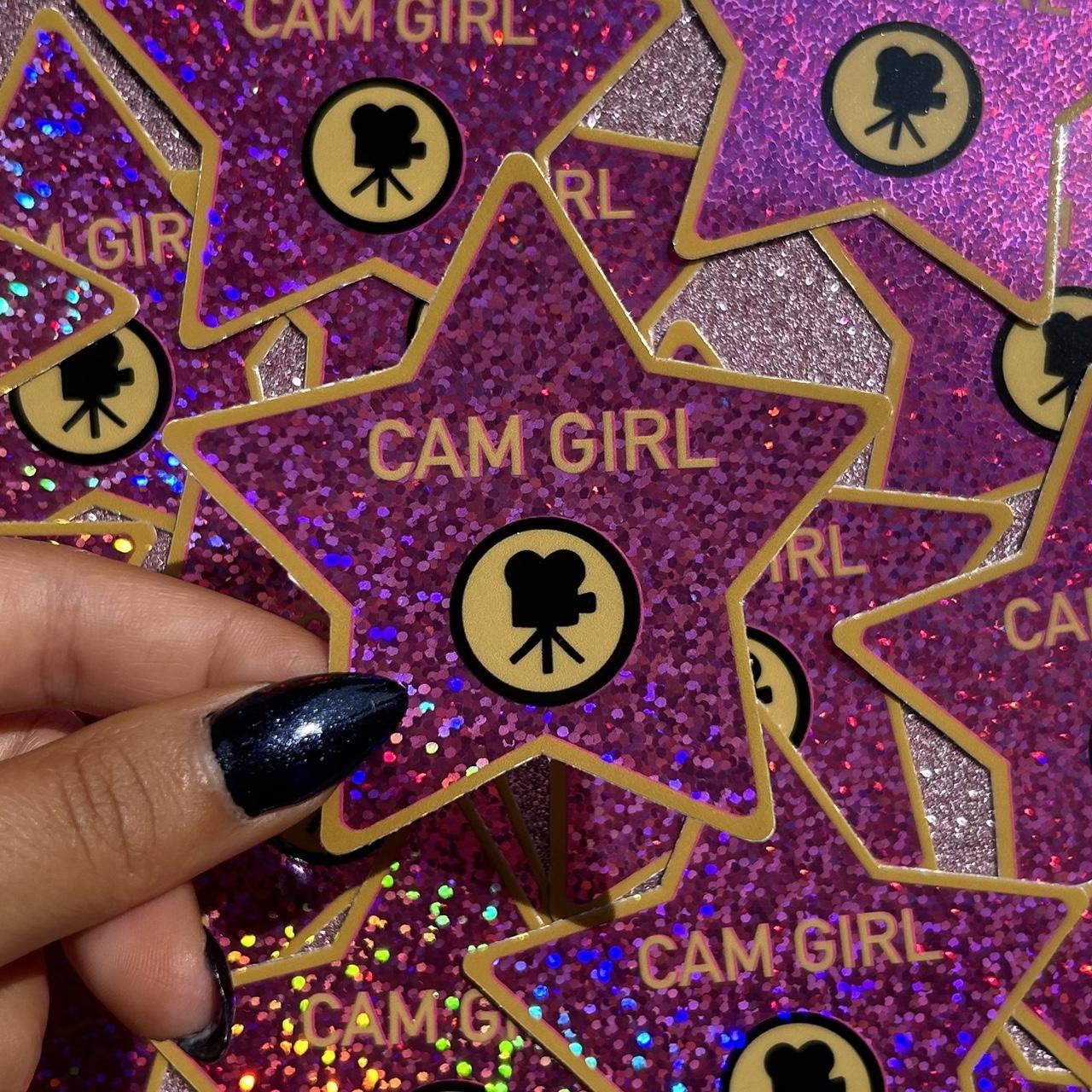 NO PAYPAL PLEASE ⚠️ Cam girl glitter sticker... | Depop