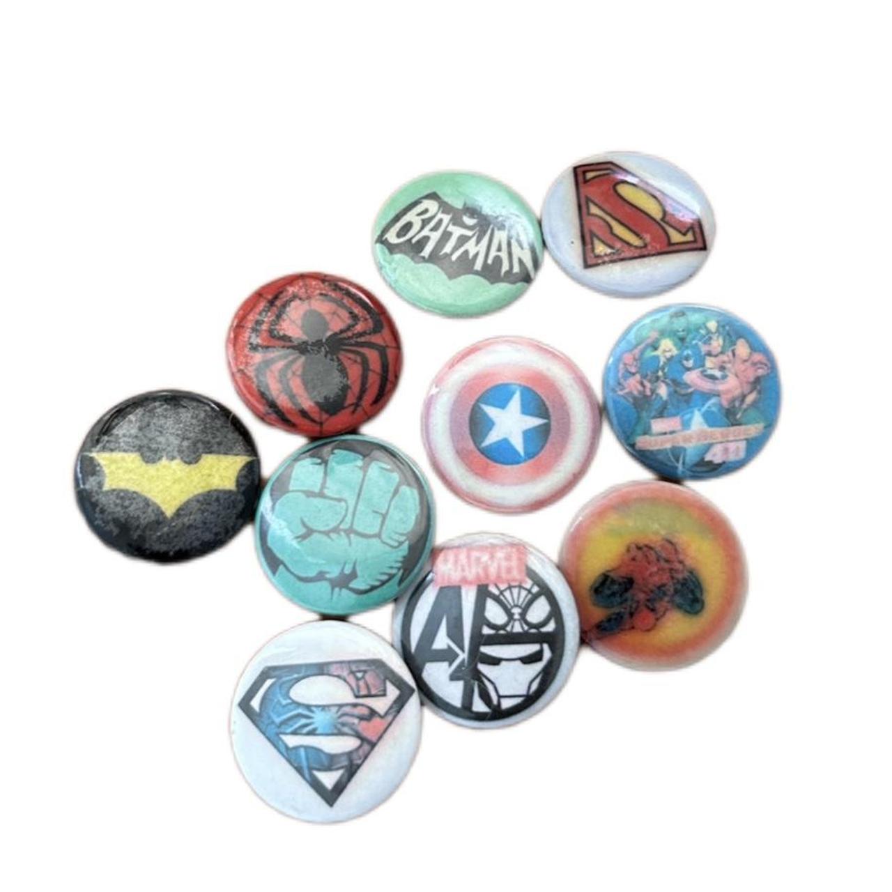 Assorted DC and Marvel Comics Badges #badges... - Depop