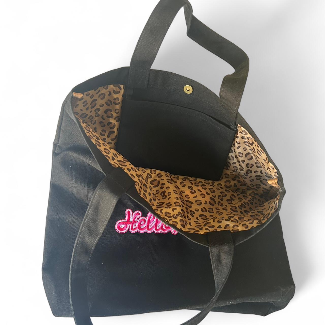 hello kitty sanrio y2k mcbling rare tote bag cheetah... | Depop