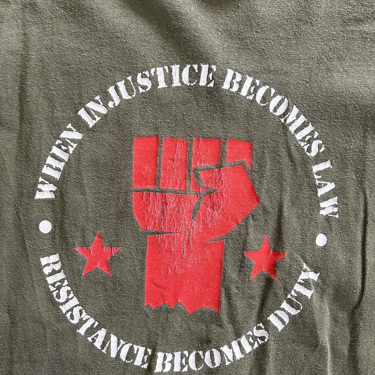 Vintage protest shirt Size L - Depop