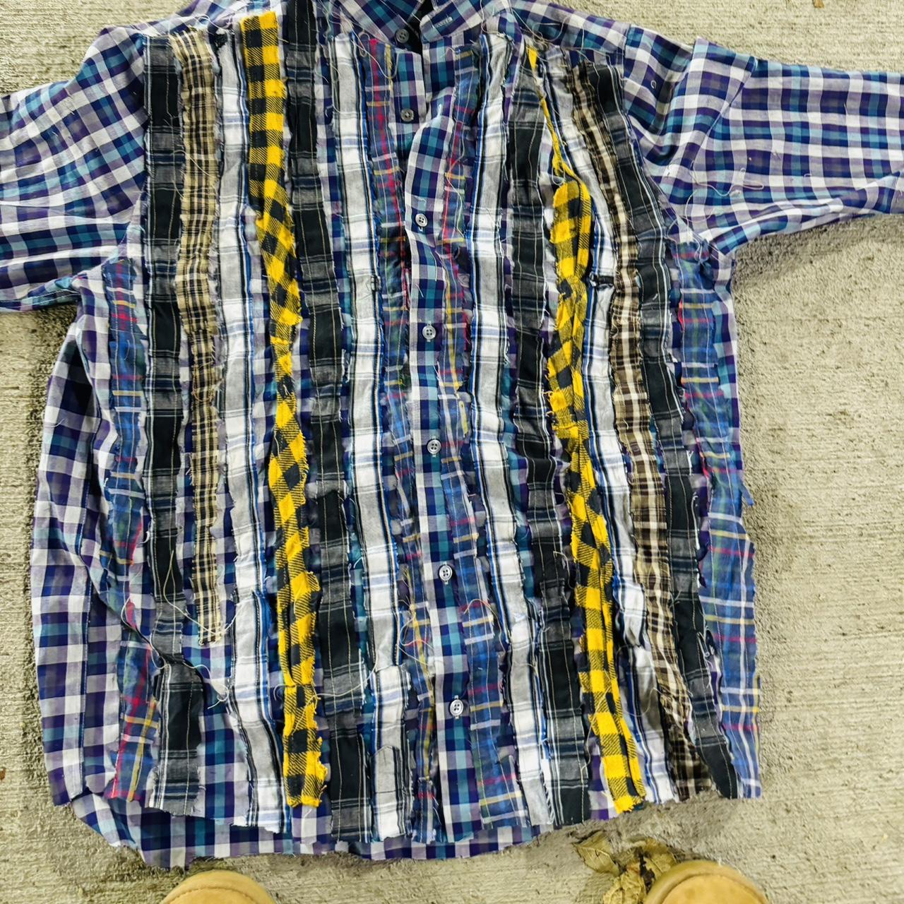 multicolor flannel made by me (inspired by... | Depop