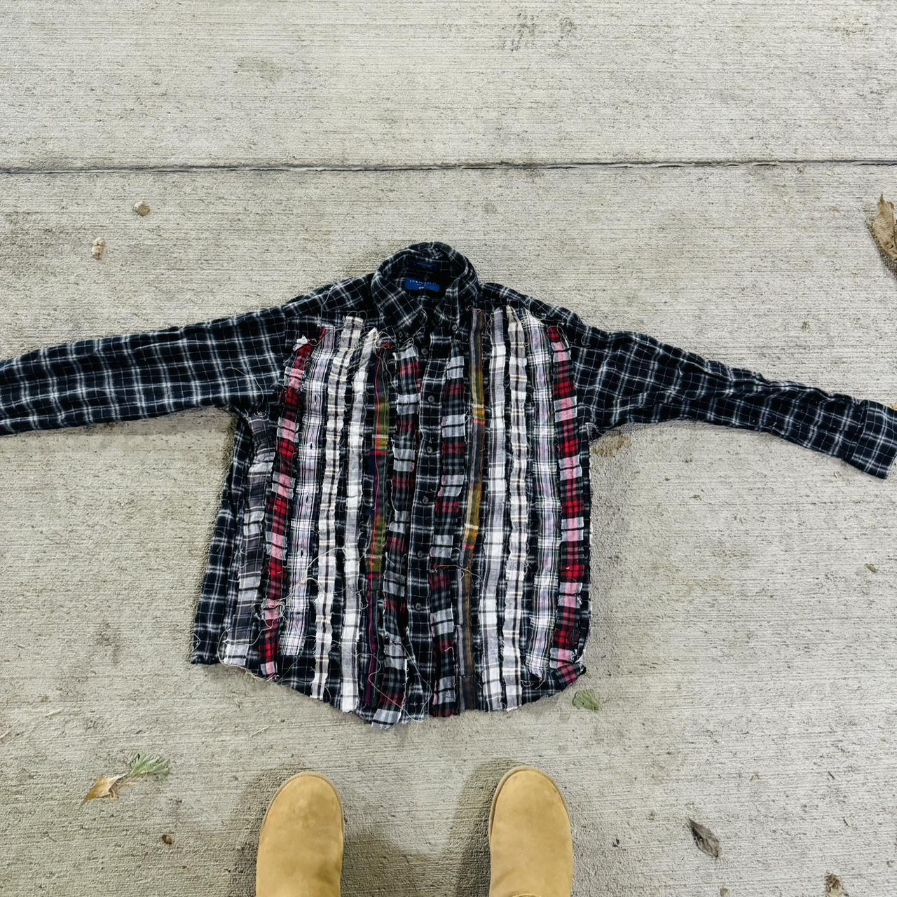 multicolor flannel made by me (inspired by... | Depop