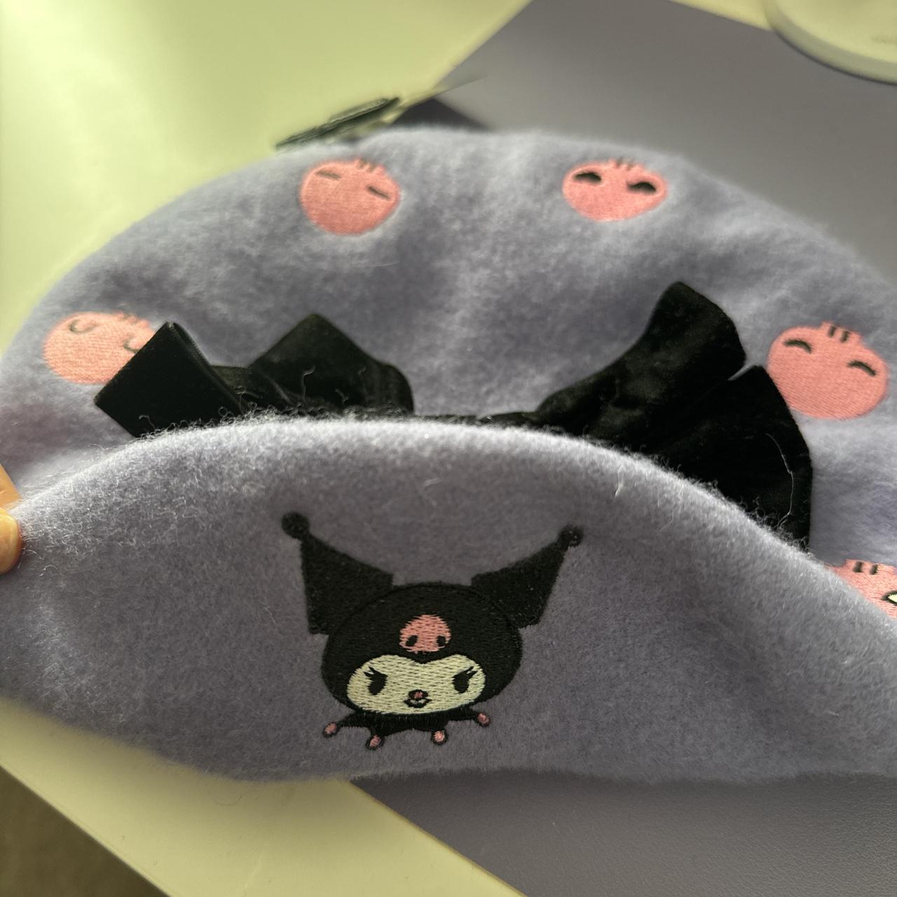 Hot Topic purple Kuromi beret with black bow! Never... - Depop