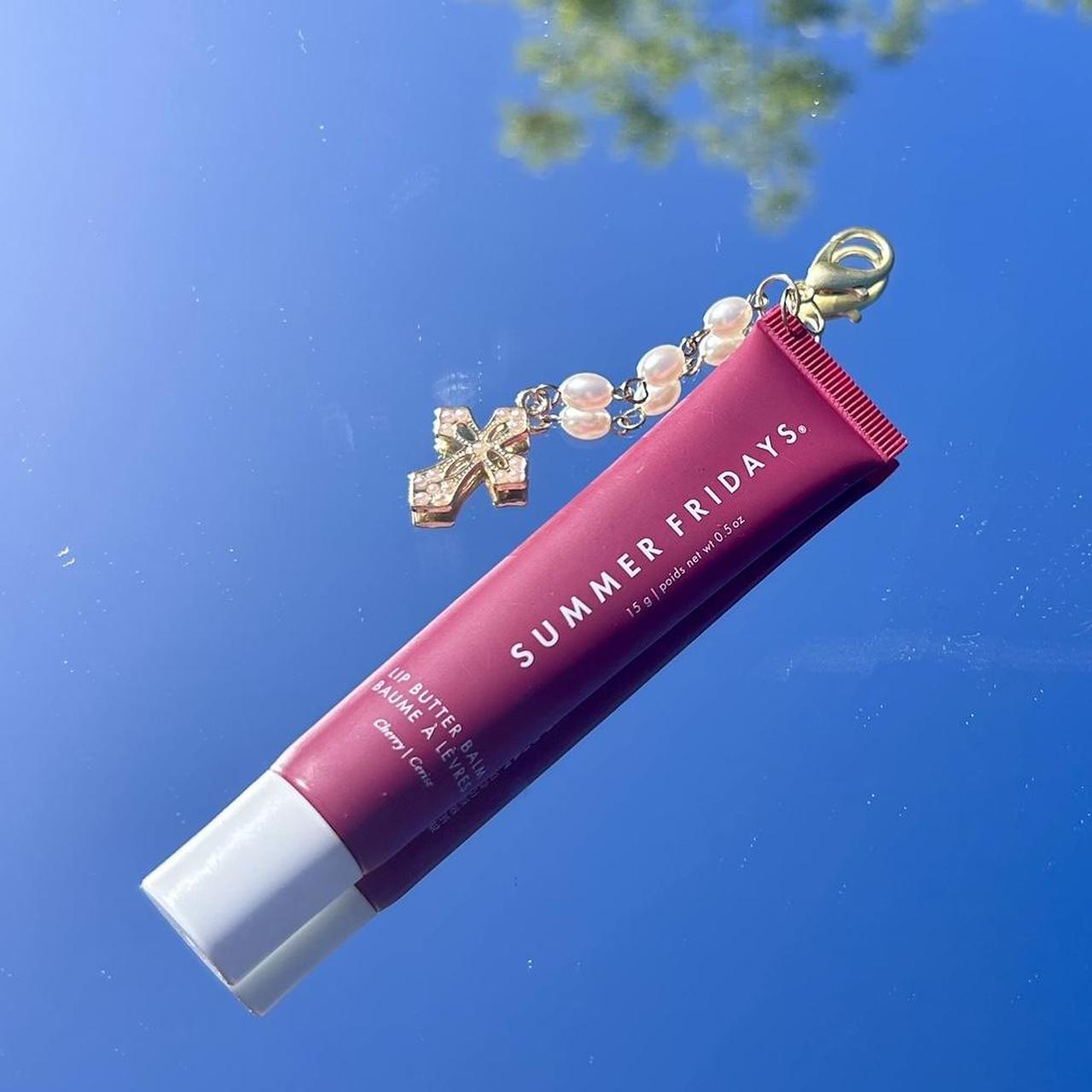 SUMMER FRIDAYS LIP BALM KEYCHAIN CHERRY brand new... - Depop