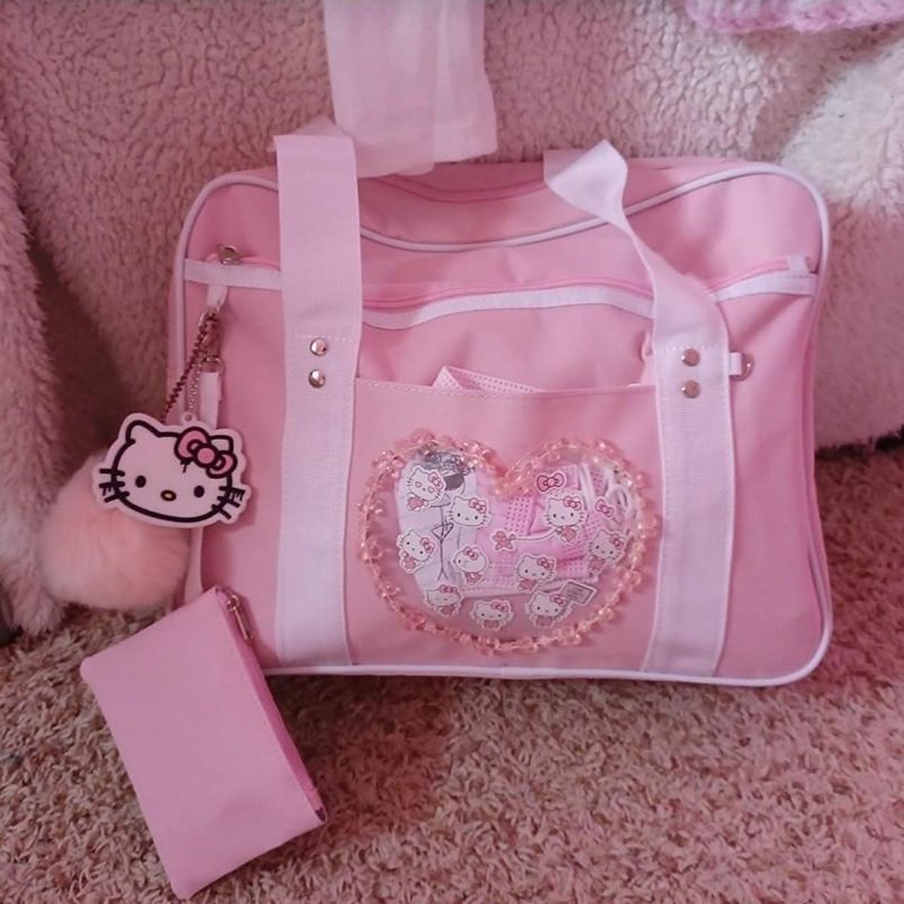 Pink kawaii/cutecore ita bag, school bag, tote etc.... - Depop