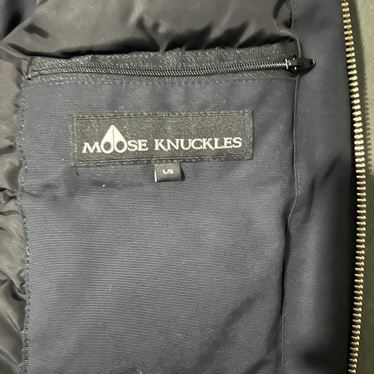 Moose Knuckle Ballistic Bomber. Navy Blue, White... - Depop