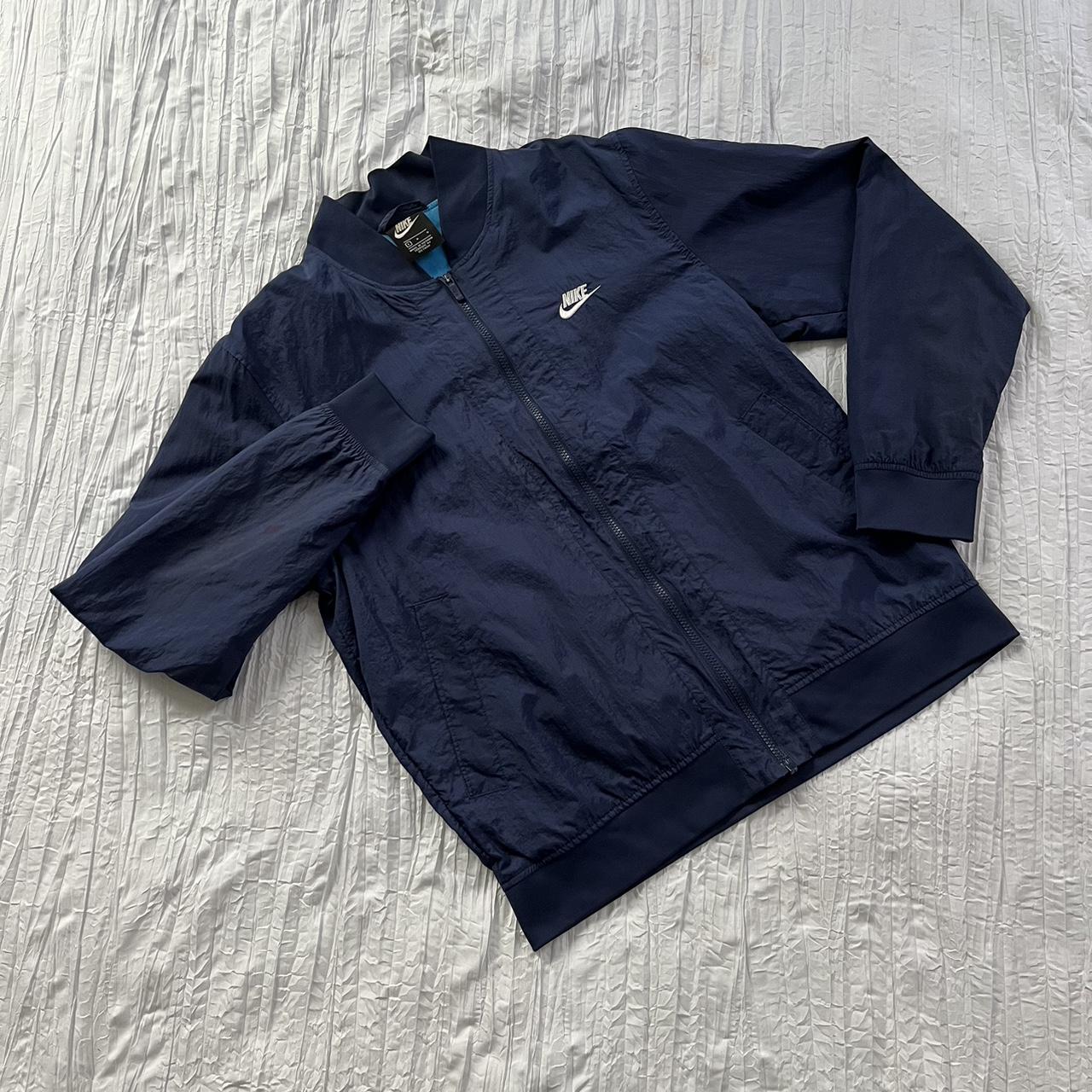Nike Mens Large Bomber Navy Blue - Depop