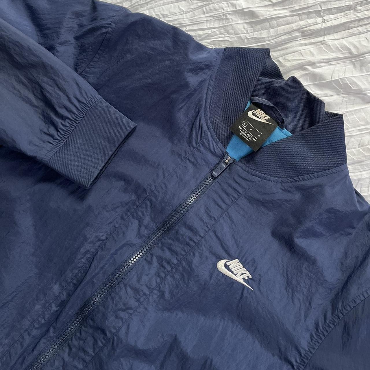 Nike Mens Large Bomber Navy Blue - Depop