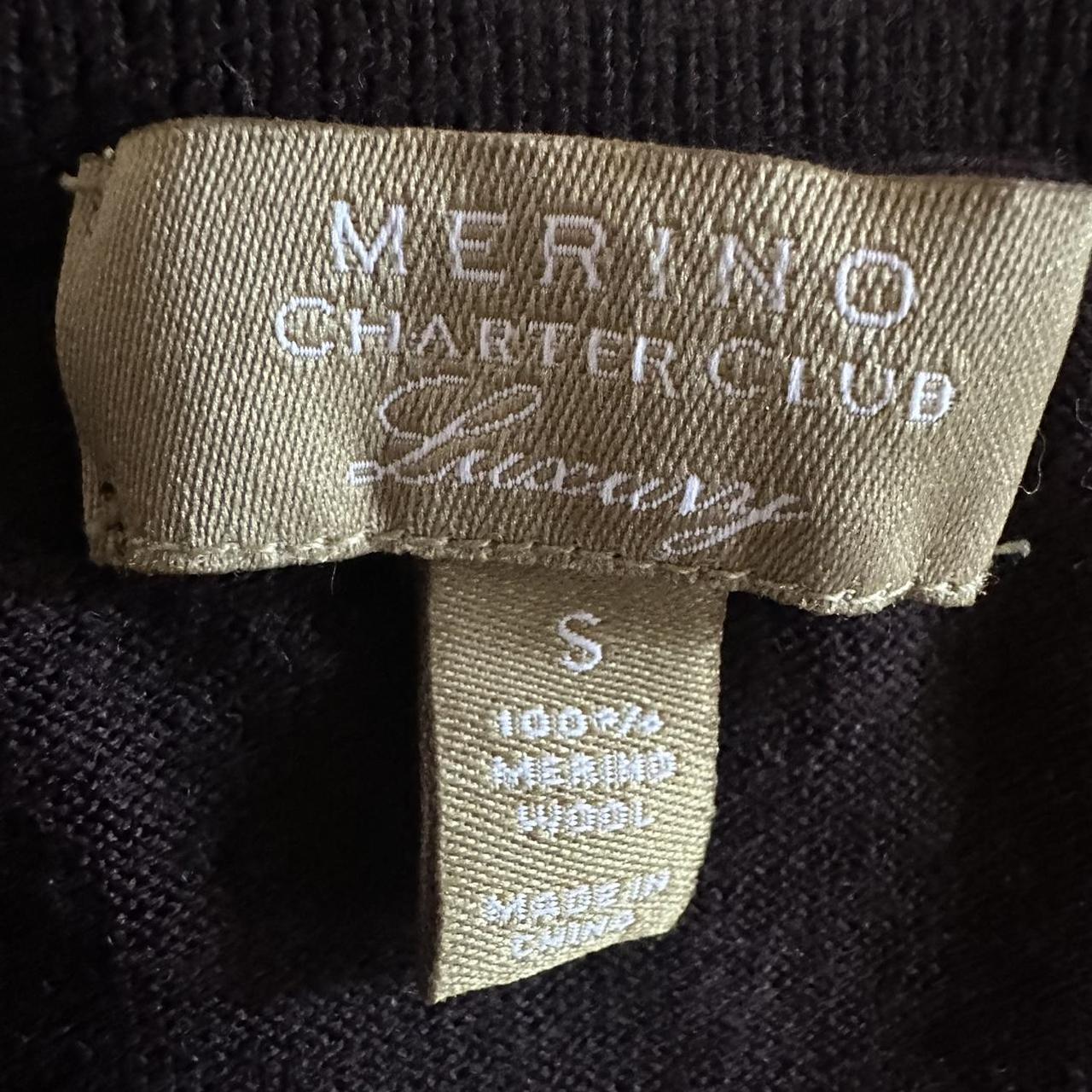 Womens Brown Merino Wool Charter Club Knit Sweater -... - Depop