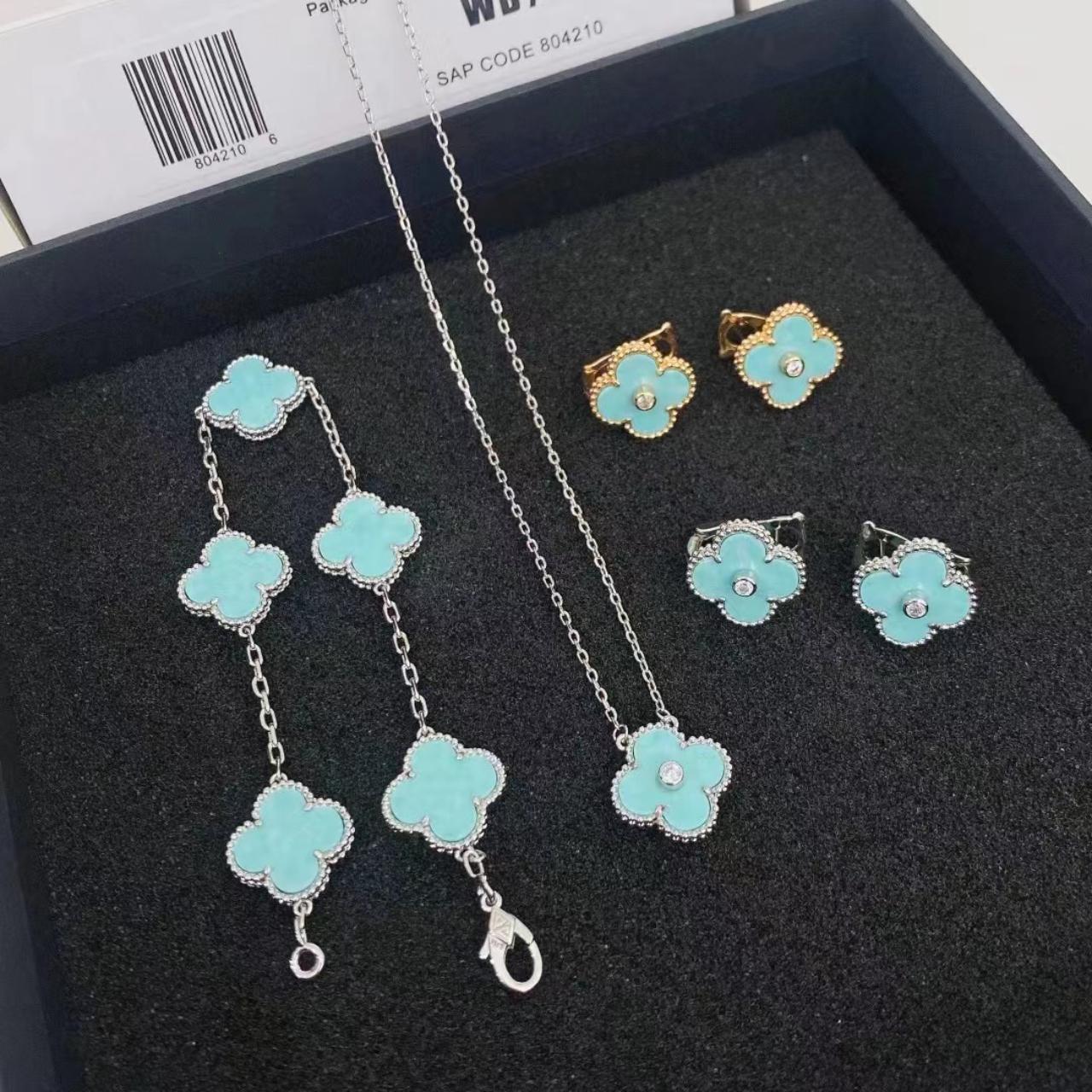 VC Necklace, Earrings (2 sets), VC Bracelet, Box for... - Depop