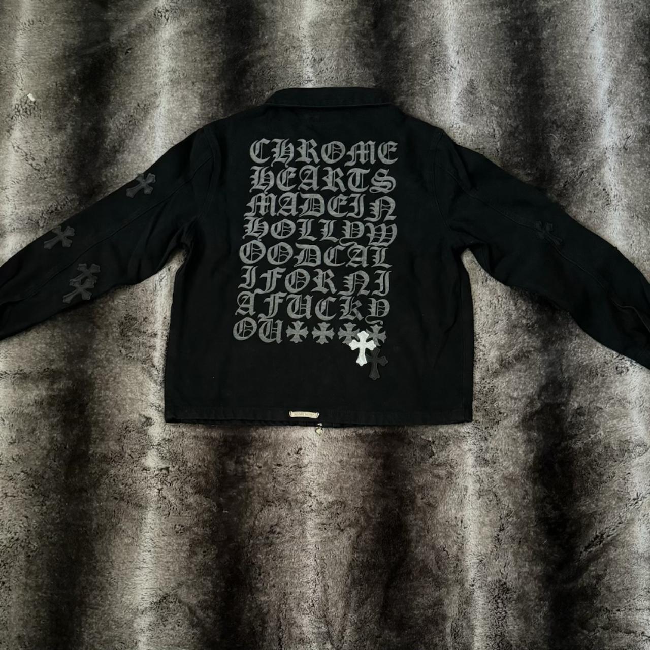 Chrome Hearts Denim Jacket Size M Crazy... - Depop