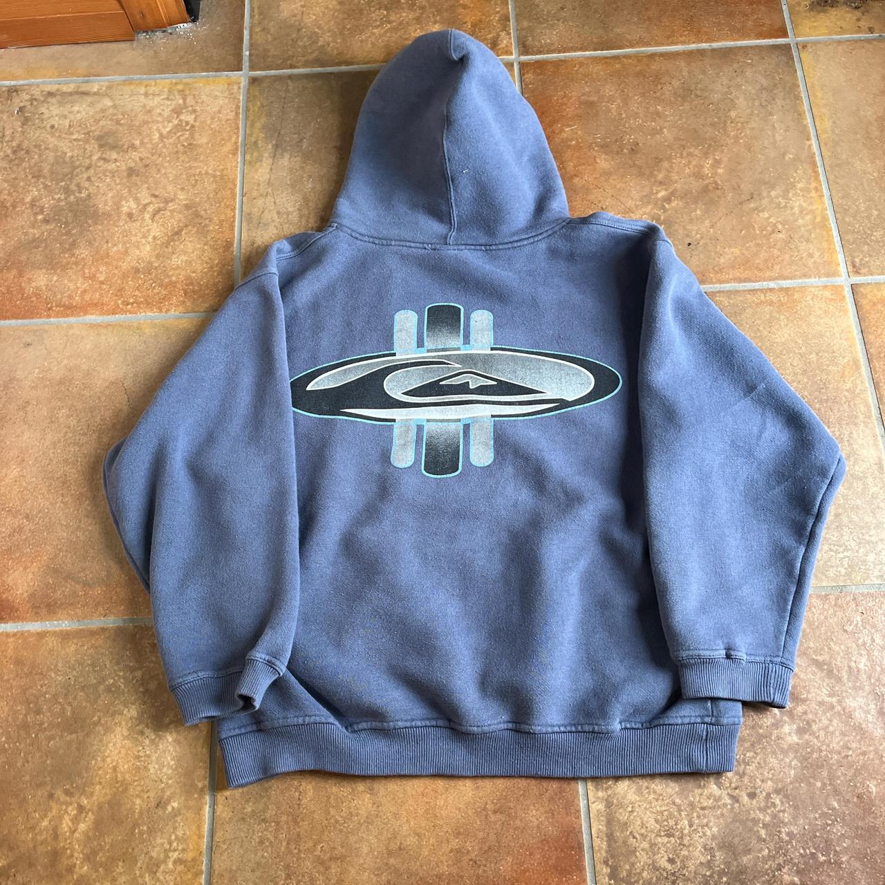 Vintage 90s Quiksilver hoodie. No size tagged, but... - Depop