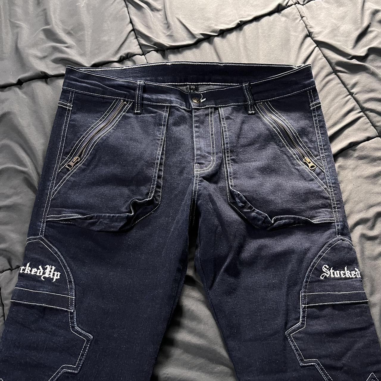 Stocked Up Rocket Pocket Stack jeans Size 36 x 40 - Depop