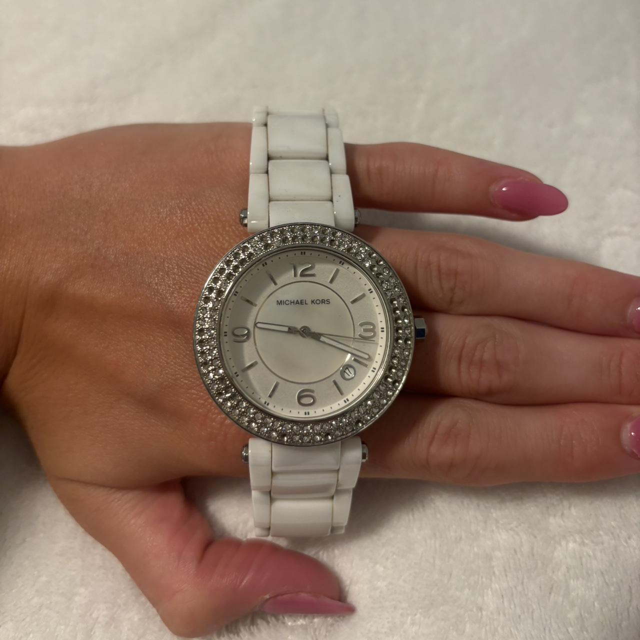 Michael Kors White Watch #michaelkors #watch OG... - Depop