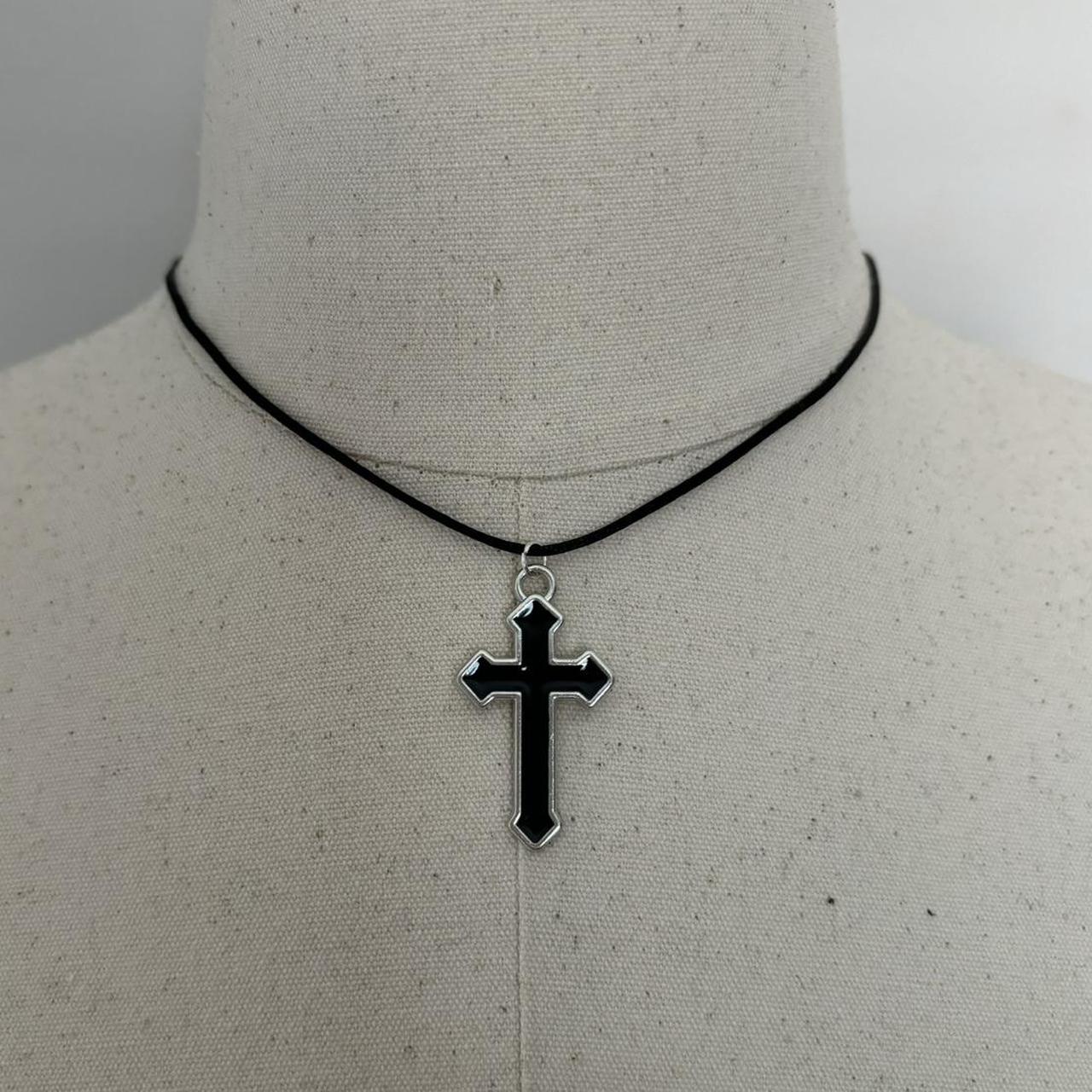 Hand crafted grudge cross necklace! Measurements-... - Depop