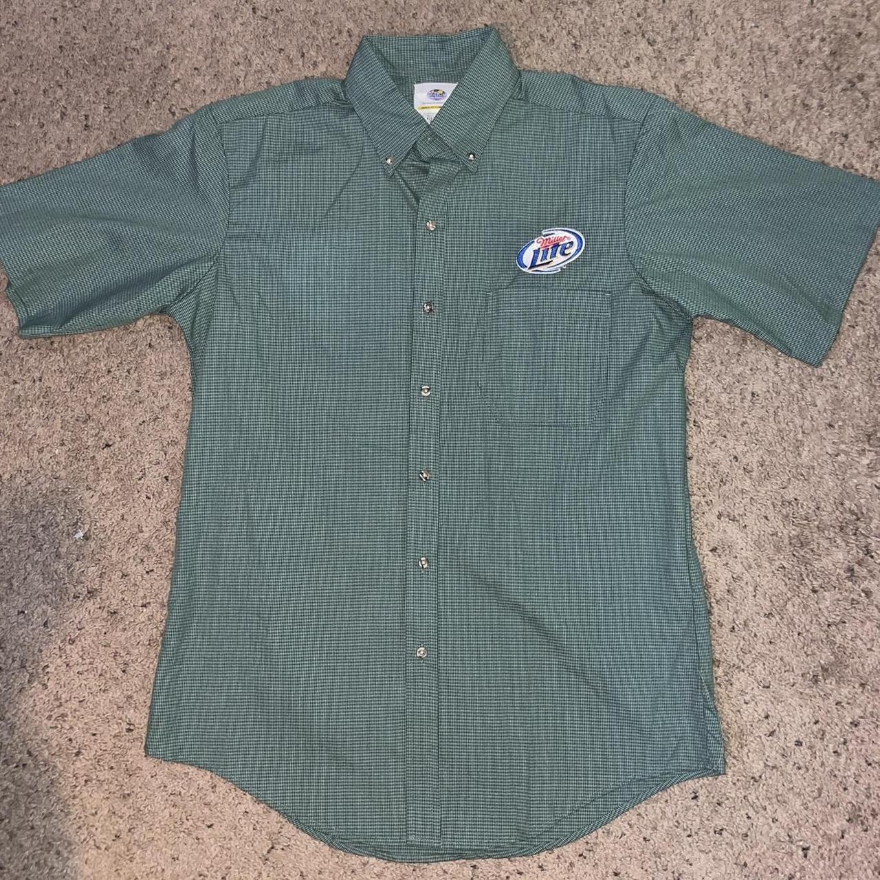 Large Miller Light button up work shirt Like new... - Depop