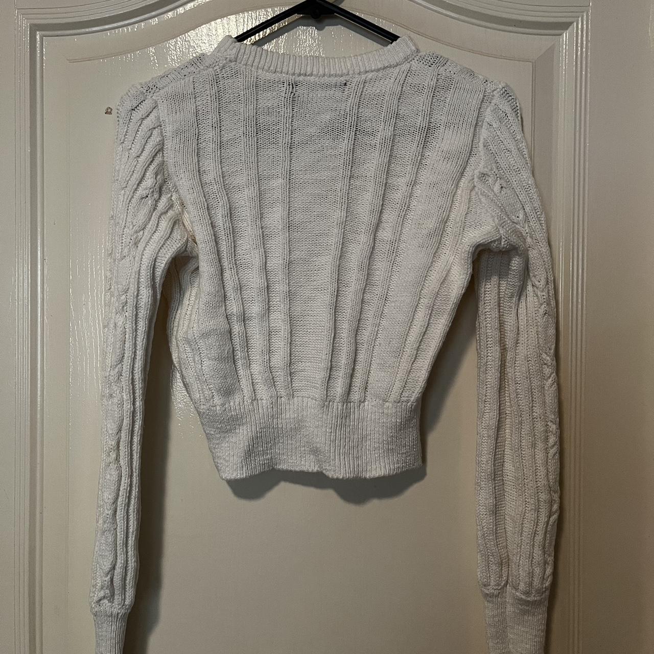 Glassons White Jumper | Cable Knit Cropped Jumper |... - Depop