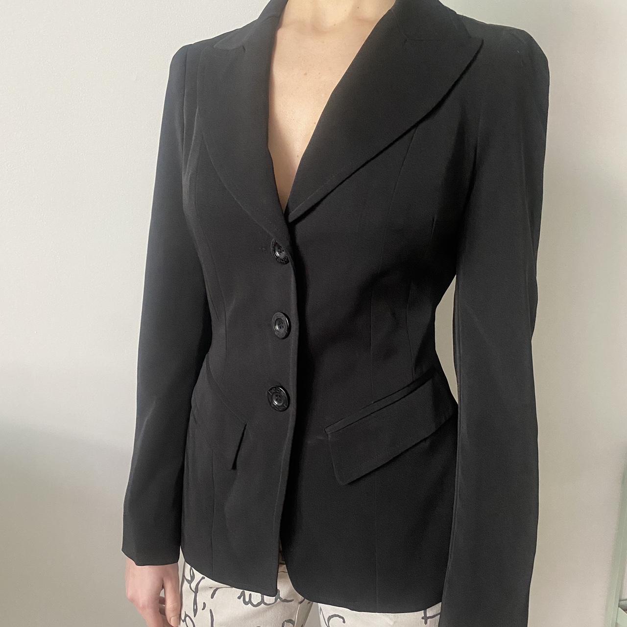 Vintage BEBE cinched blazer with buckle detail - Depop