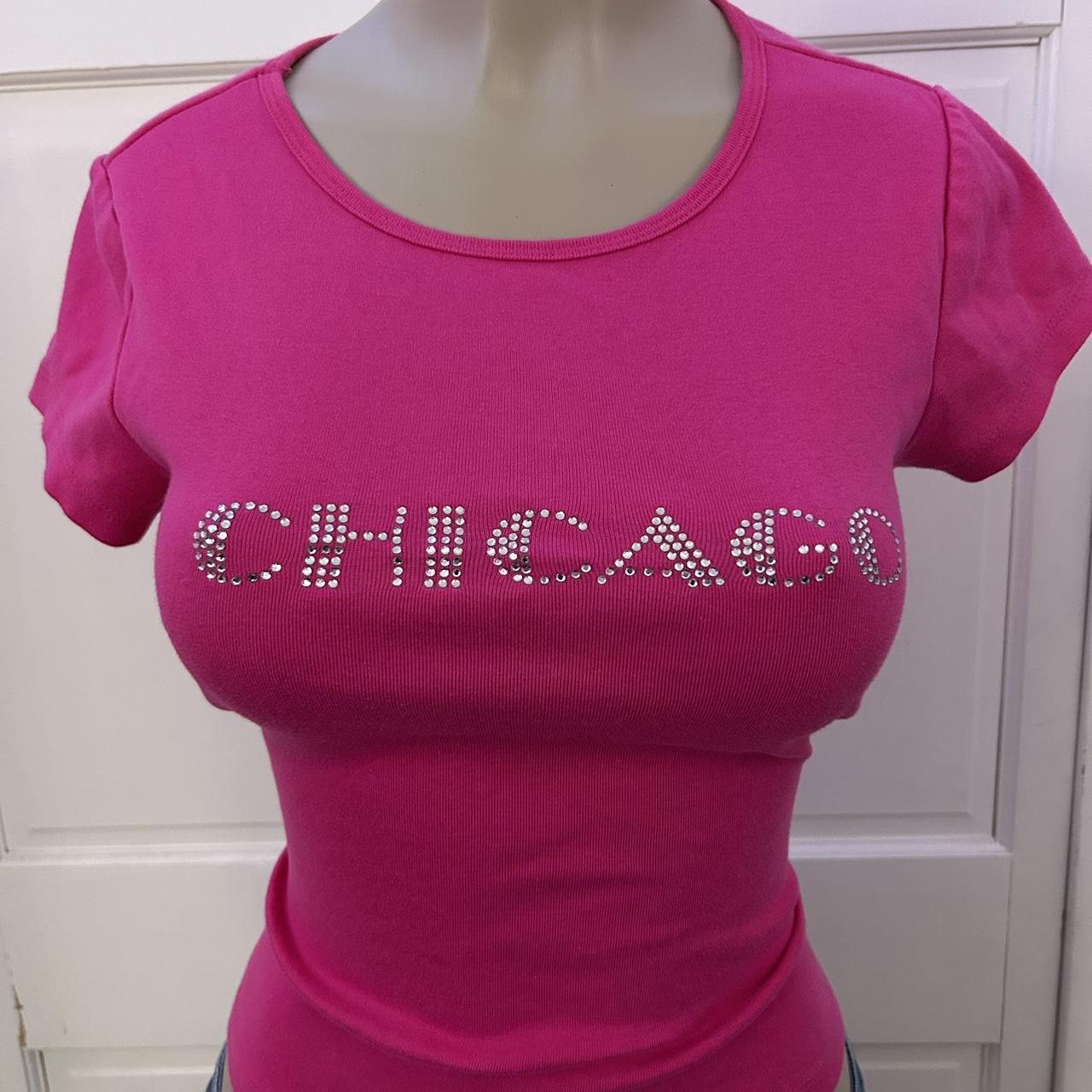 Mcbling Bedazzled "Chicago" Baby Tee All orders... - Depop