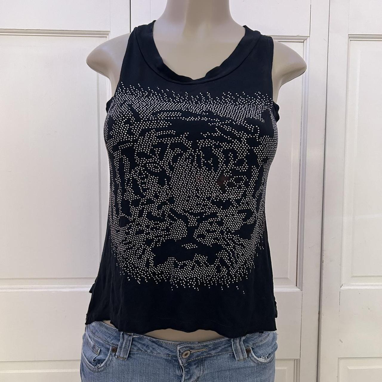 Mcbling Bedazzled Tiger Tank Top All orders ship... - Depop