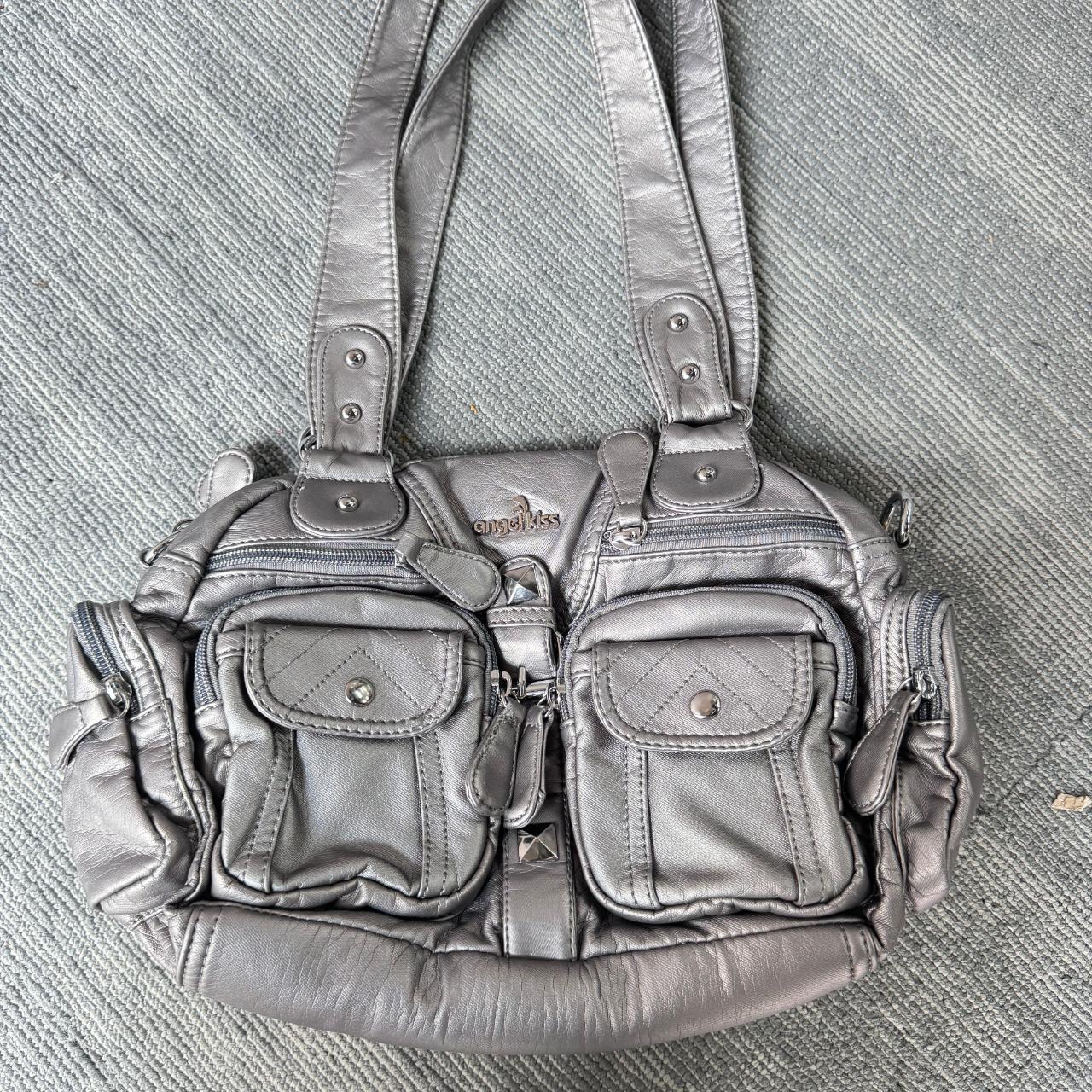 Y2k Silver Style Ladies Casual Shoulder Messenger... - Depop