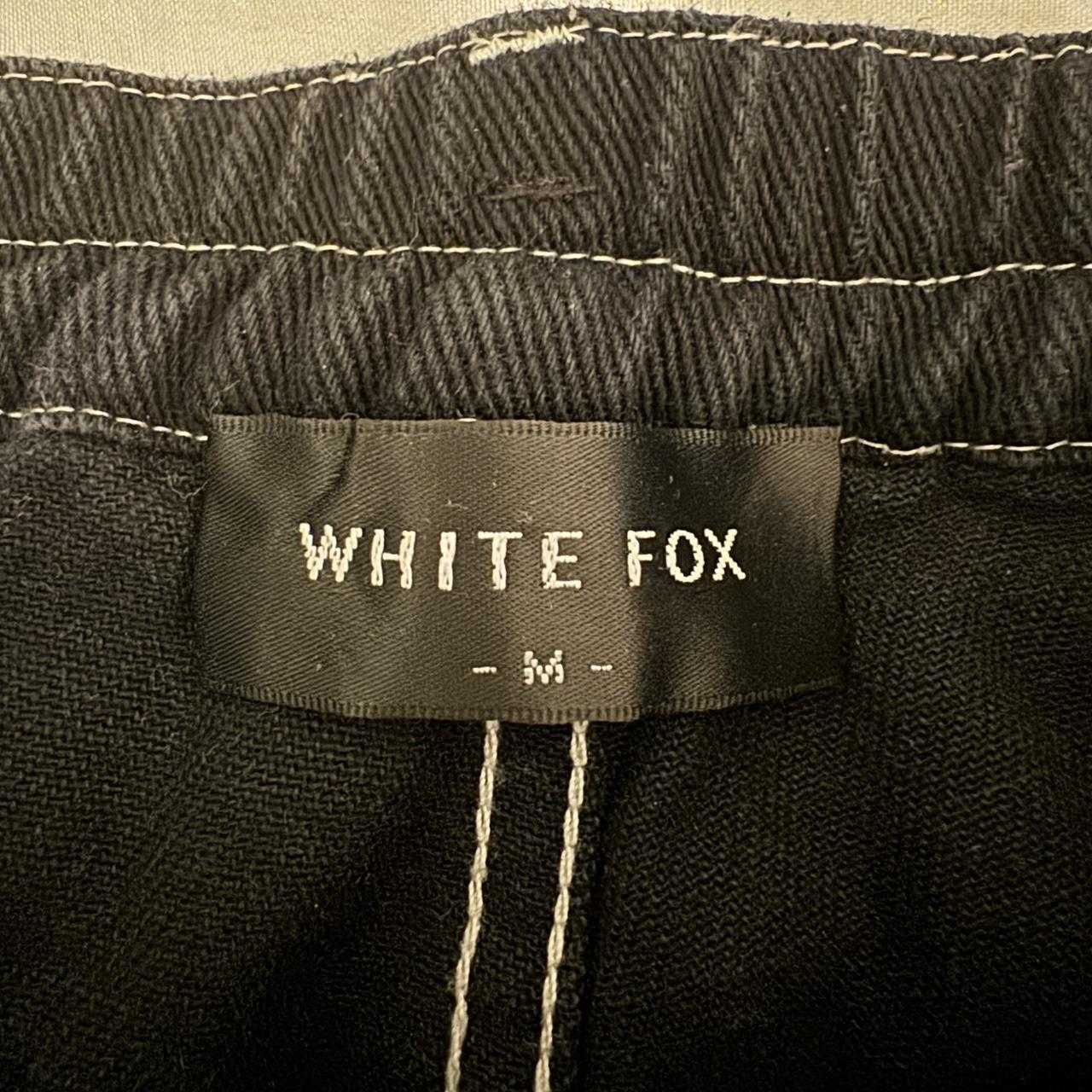 White Fox Black Cargo Pants, Only worn twice,... - Depop
