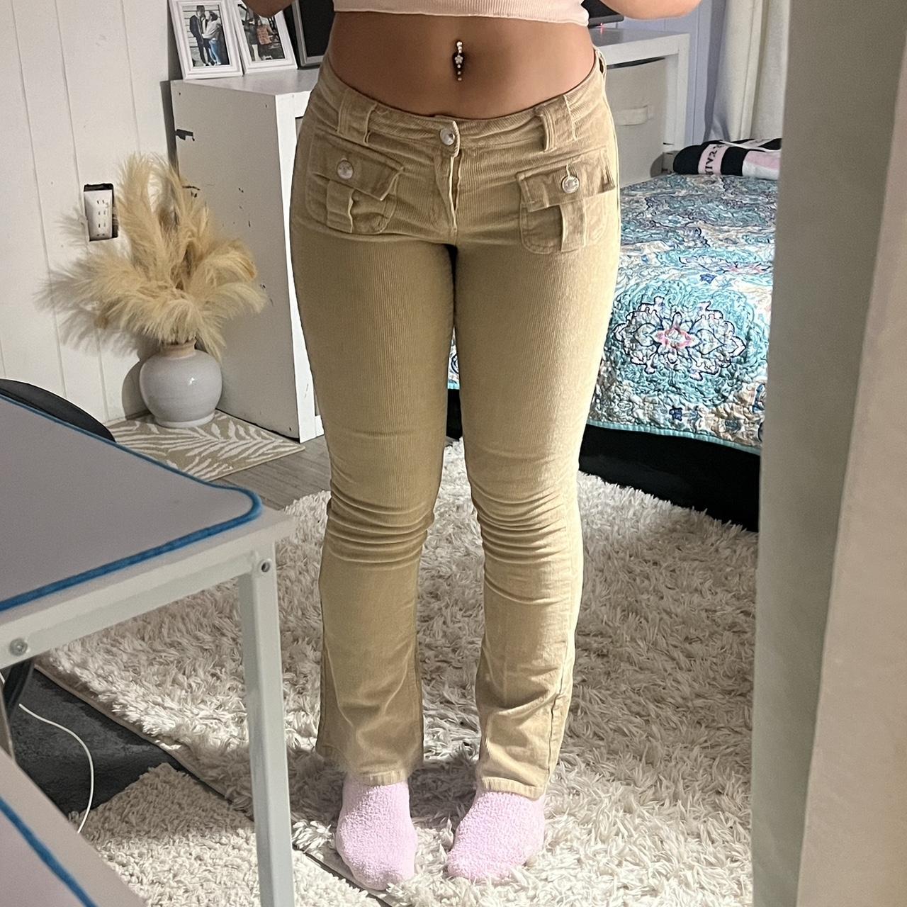 forever 21 khaki flare jeans 🌼 -very comfortable... - Depop