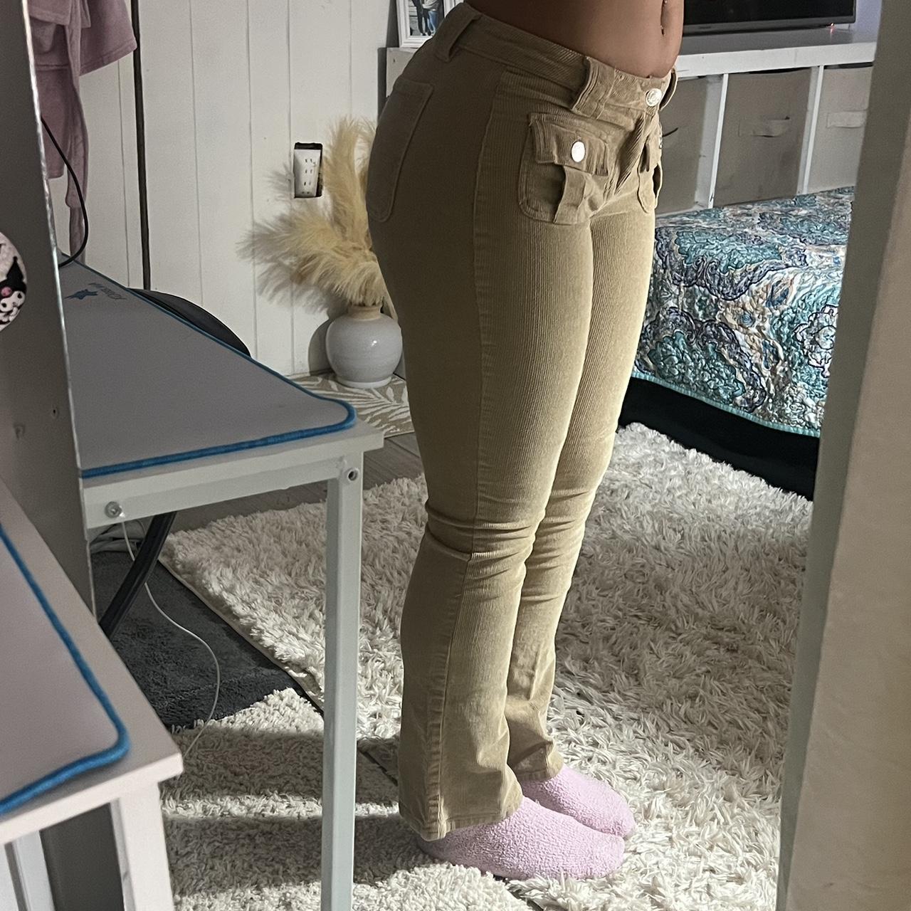 forever 21 khaki flare jeans 🌼 -very comfortable... - Depop