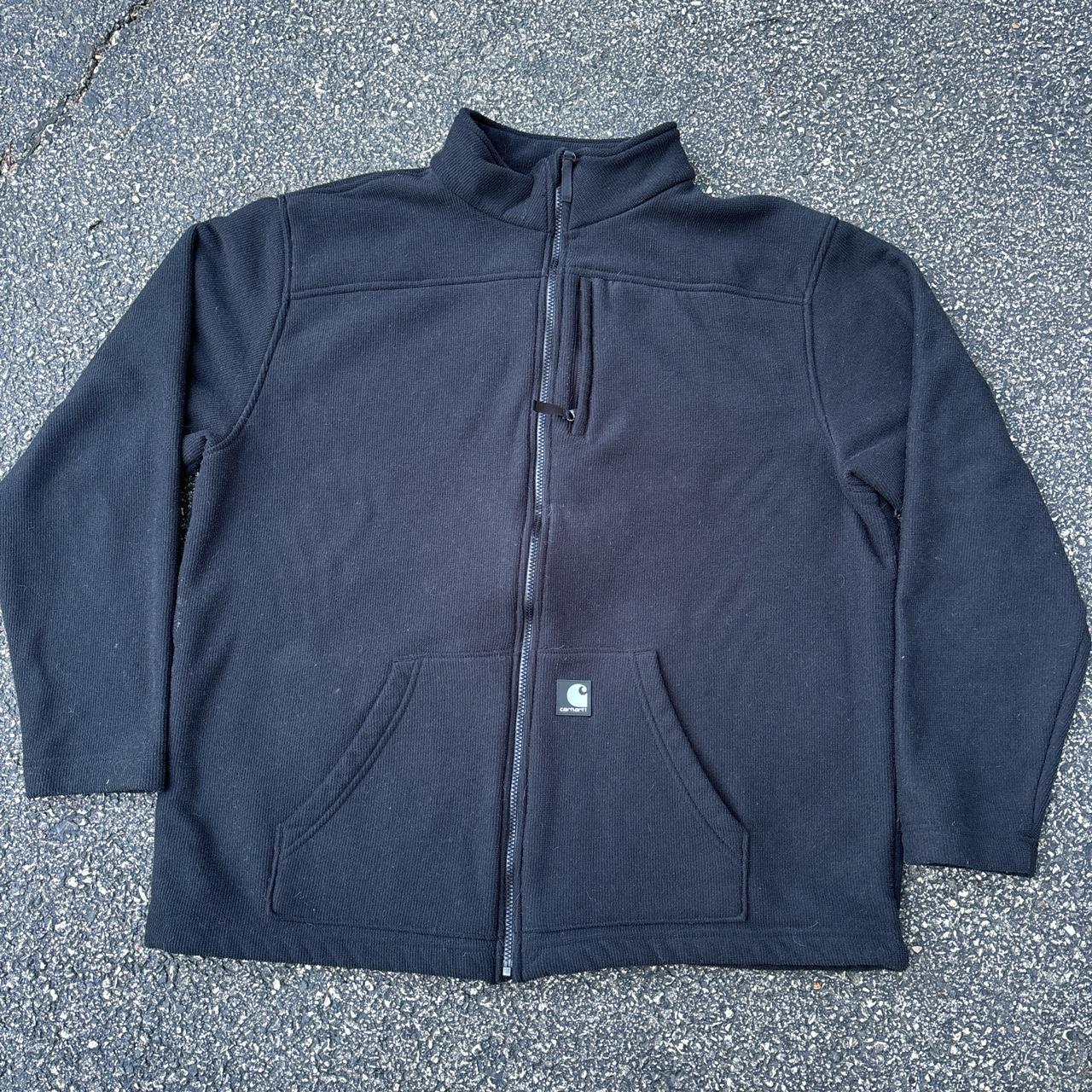 Mens J173 black heavyweight fleece like jacket Size... - Depop