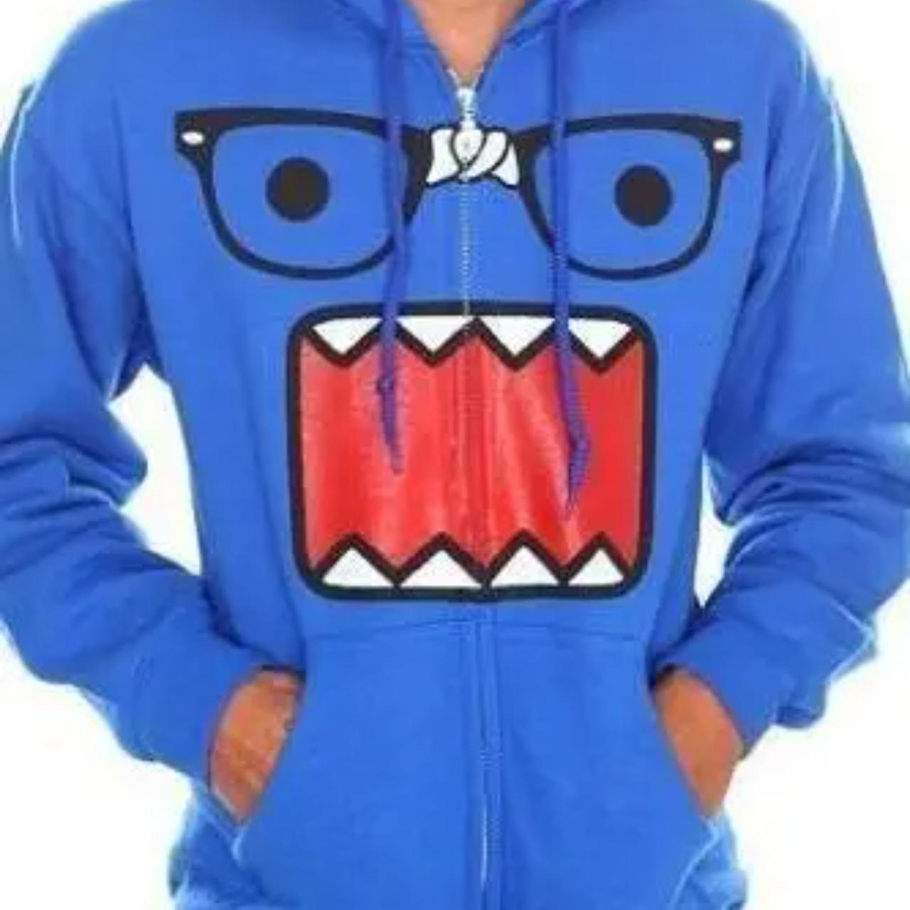 ISO POST blue domo nerd zip up hoodie, looking for... - Depop