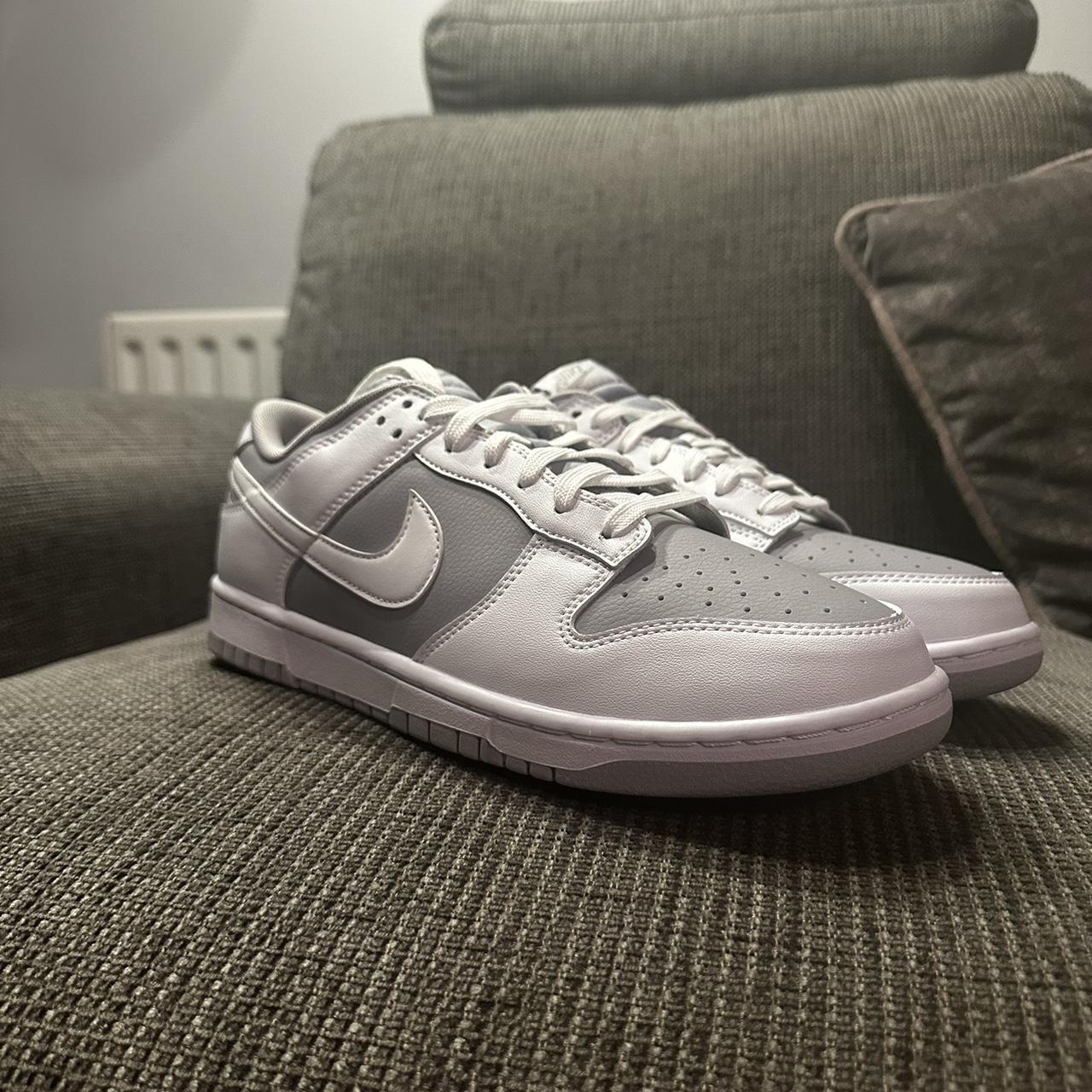 Nike Dunk Low Retro White Grey UK10 - Depop