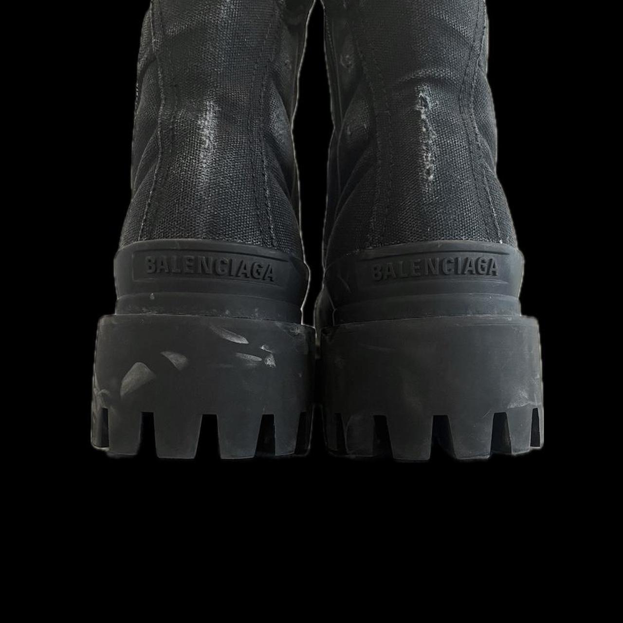 Balenciaga strike boots distressed canvas Fits... - Depop