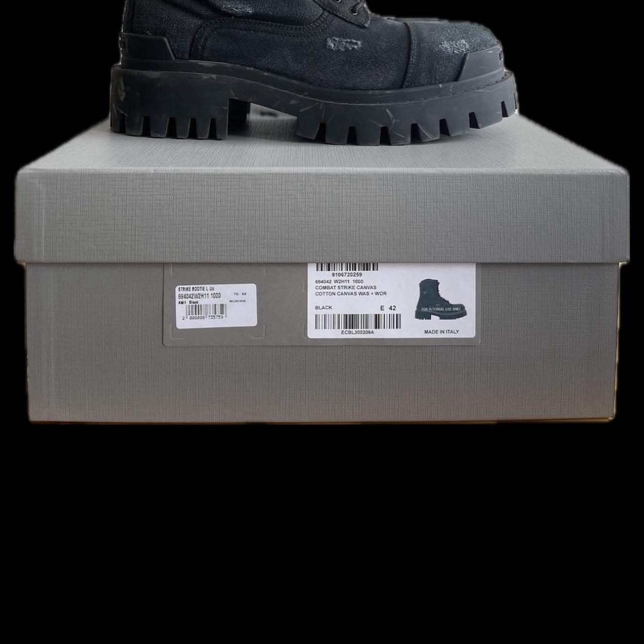 Balenciaga strike boots distressed canvas Fits... - Depop