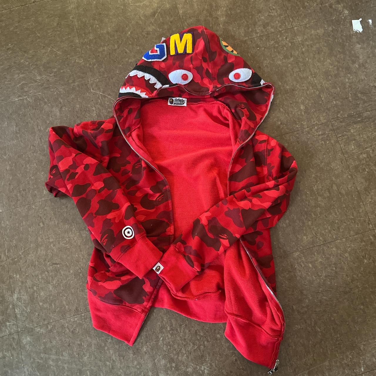 Red bape jacket - Depop