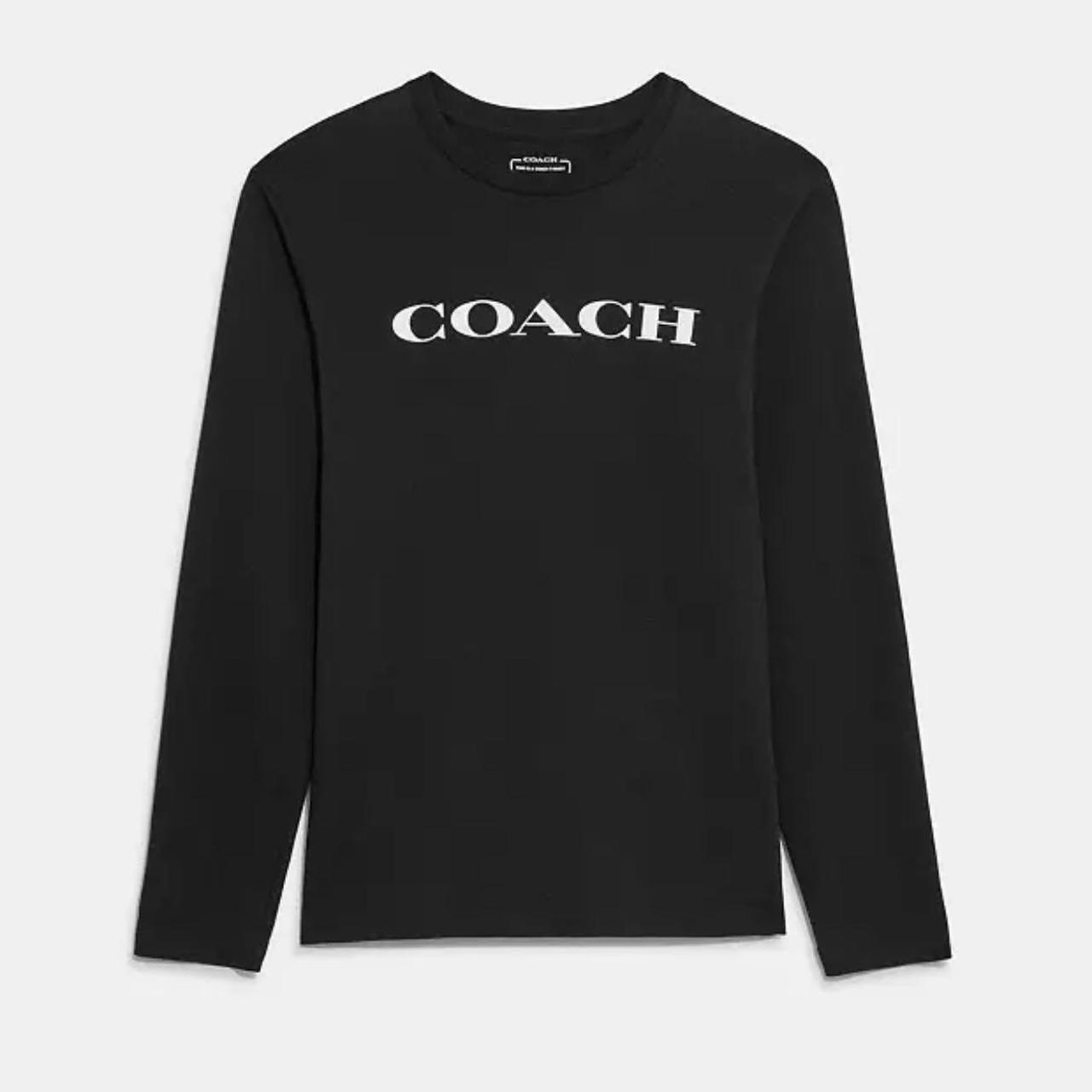 Black Coach long sleeve t shirt for men size medium - Depop
