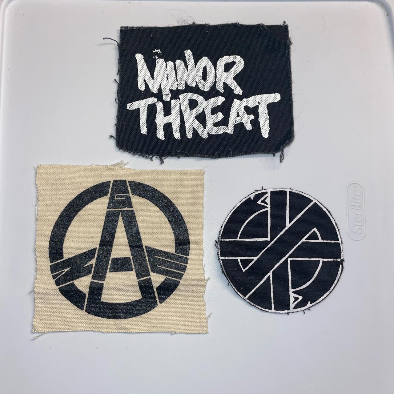 Minor Threat, Gauze, Crass patches 3 bangers in one... - Depop