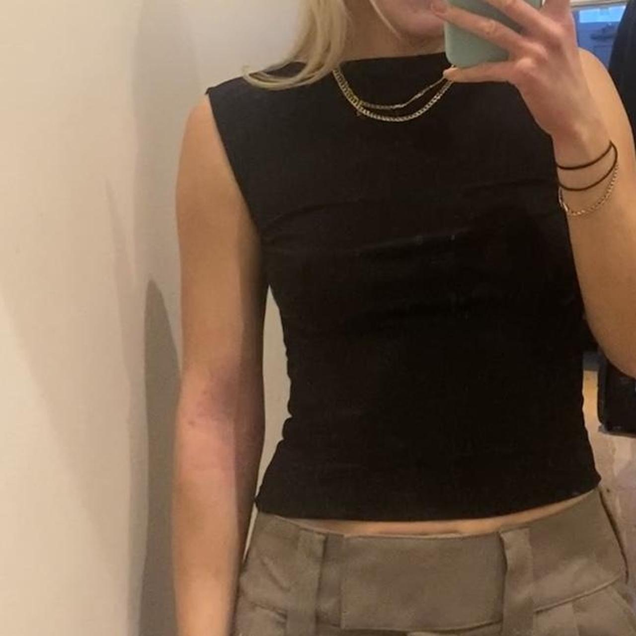 Black Backless square neck tank top Available sizes... - Depop