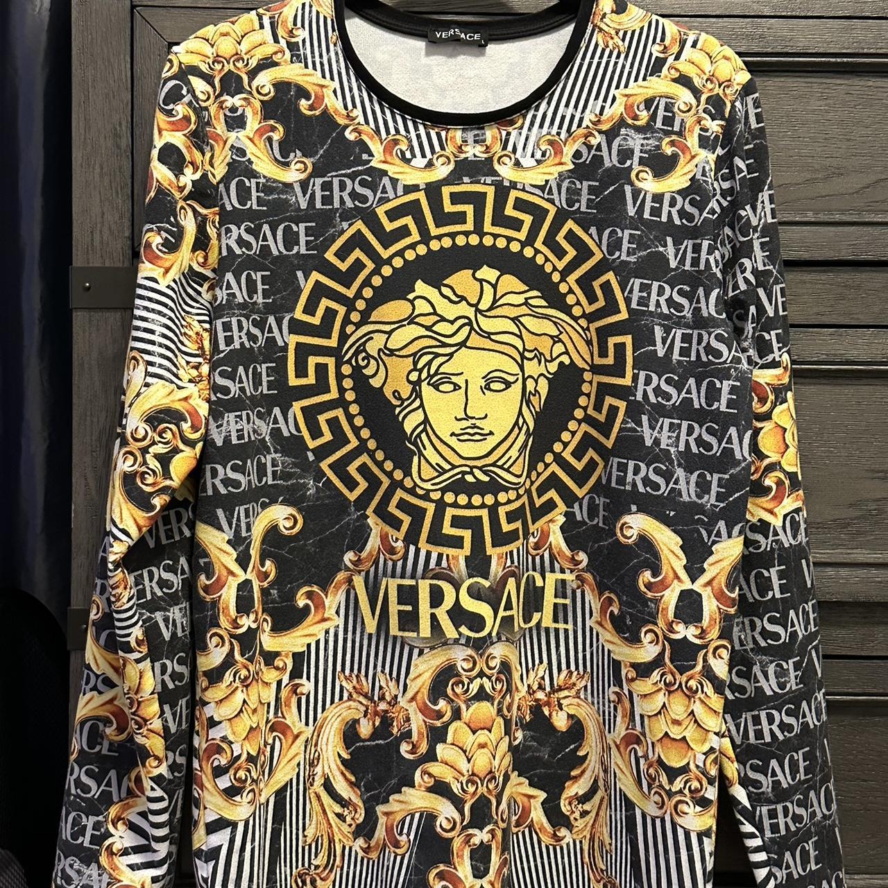 Large Versace long sleeve used good... - Depop