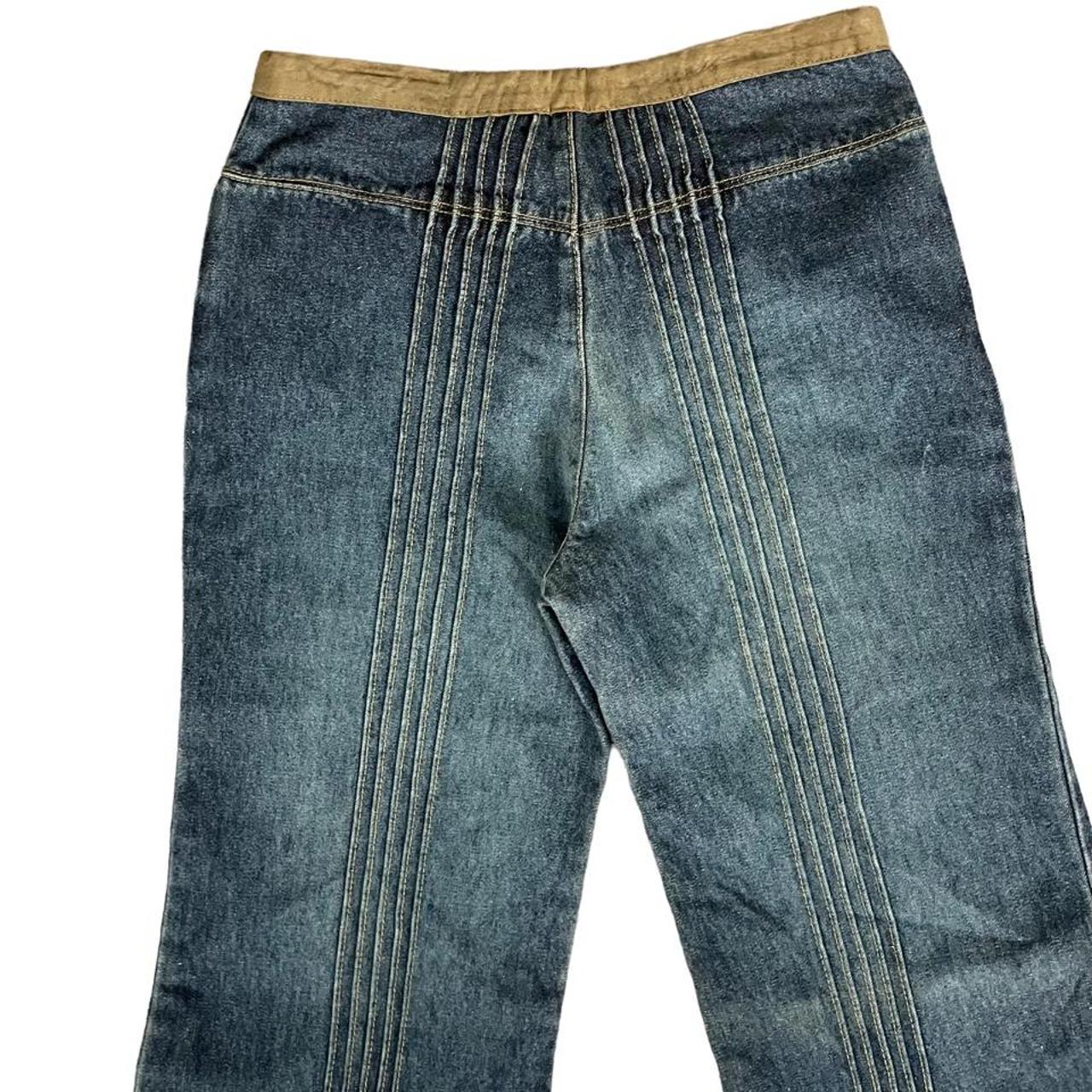 The best mid waisted 00s jeans. Dark indigo denim... - Depop