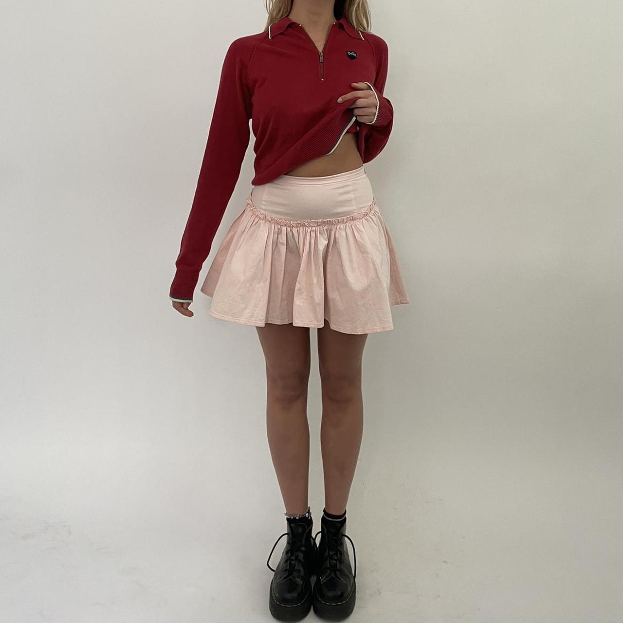 Perfect pink ruffled rara mini skirt. Ballet core !!... - Depop