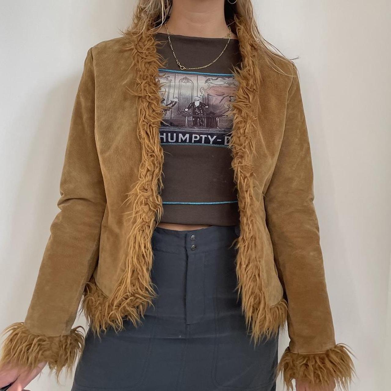 Perfect camel tan Afghan jacket. The short afghan... - Depop