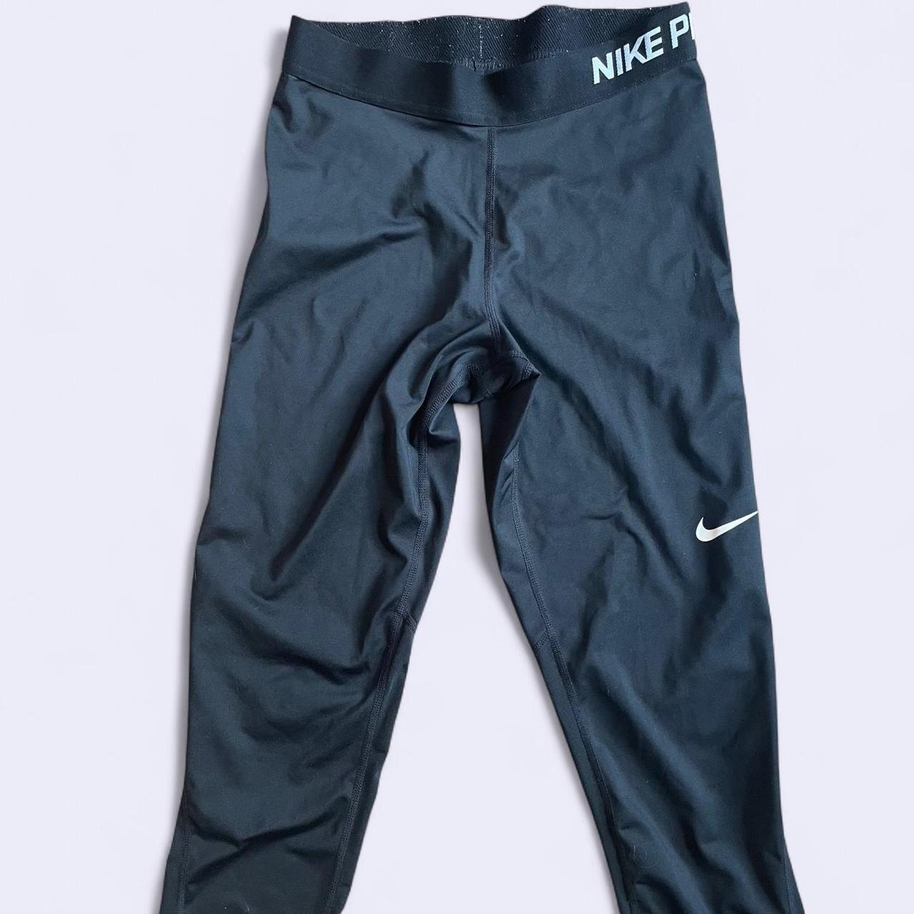Black Nike Pro Dri-Fit capri leggings #sportswear... | Depop